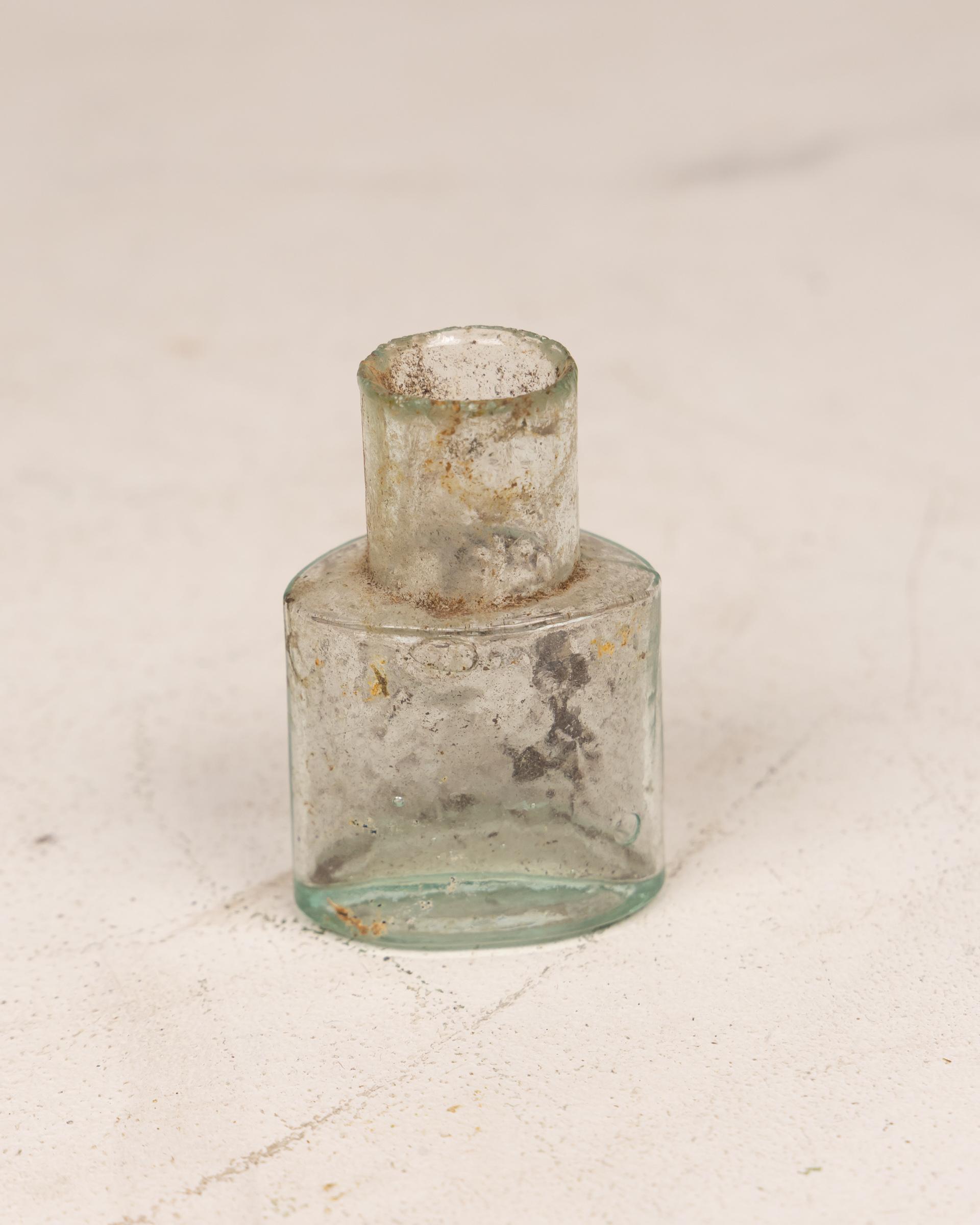 Antique Glass Ink Bottle - On The Square Emporium