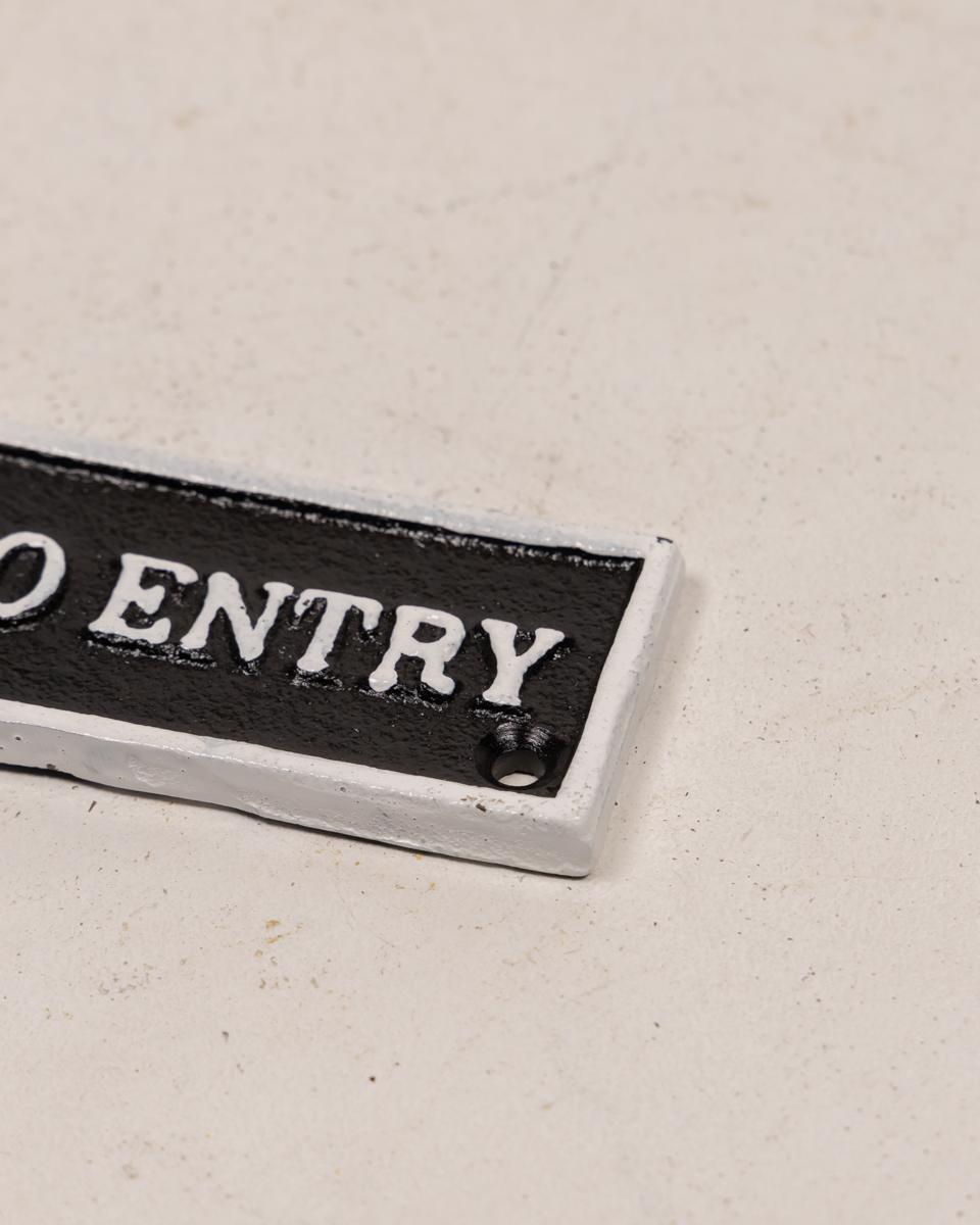 Private No Entry Cast Iron Sign - On The Square Emporium