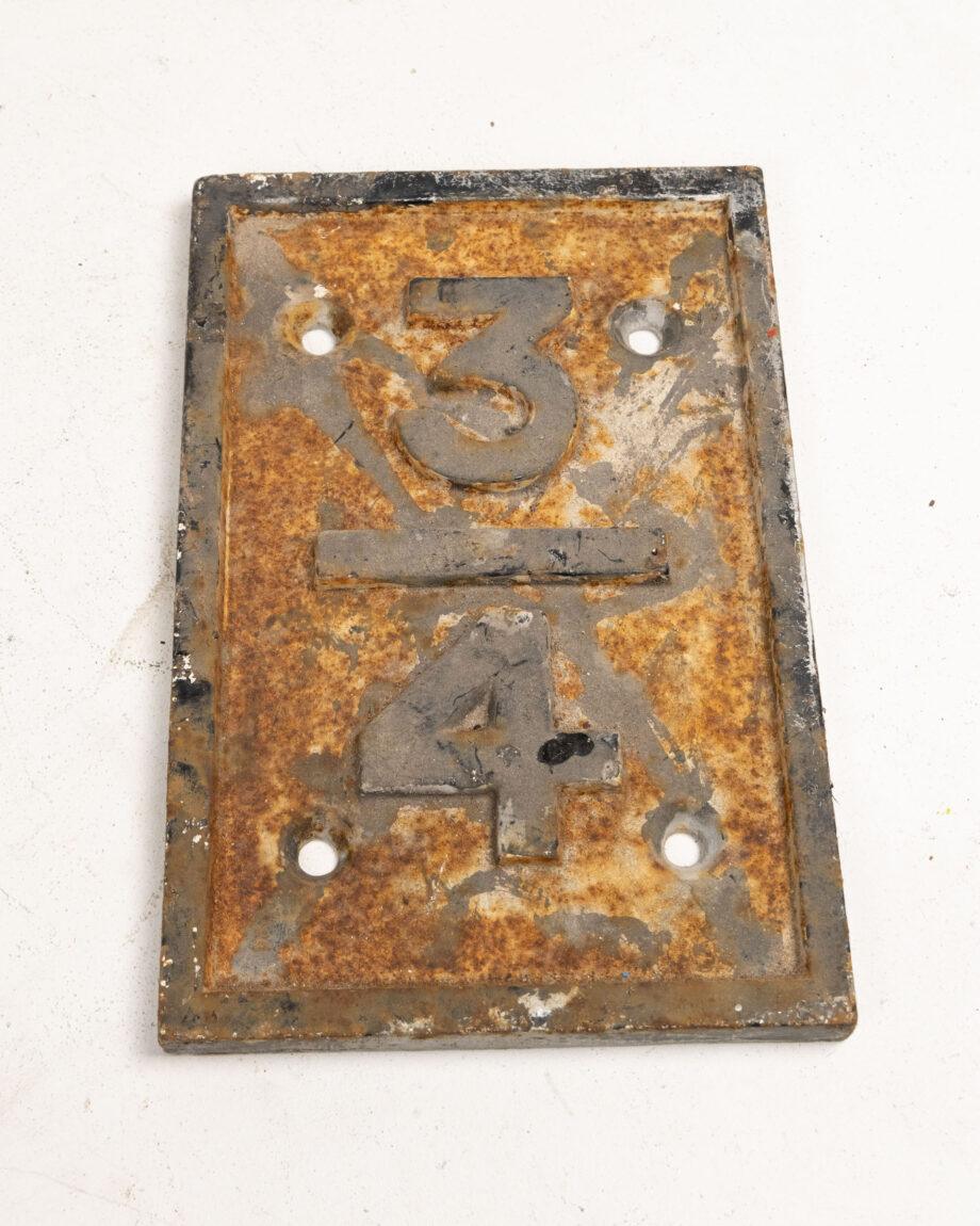 Vintage Railway Cast Iron 3/4 Sign - On The Square Emporium