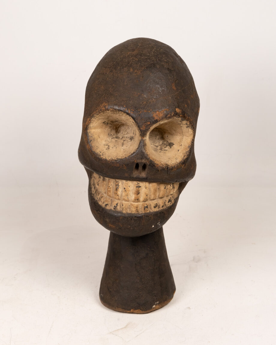 Vintage West African, Ghana, Skull Head Sculpture - On The Square Emporium