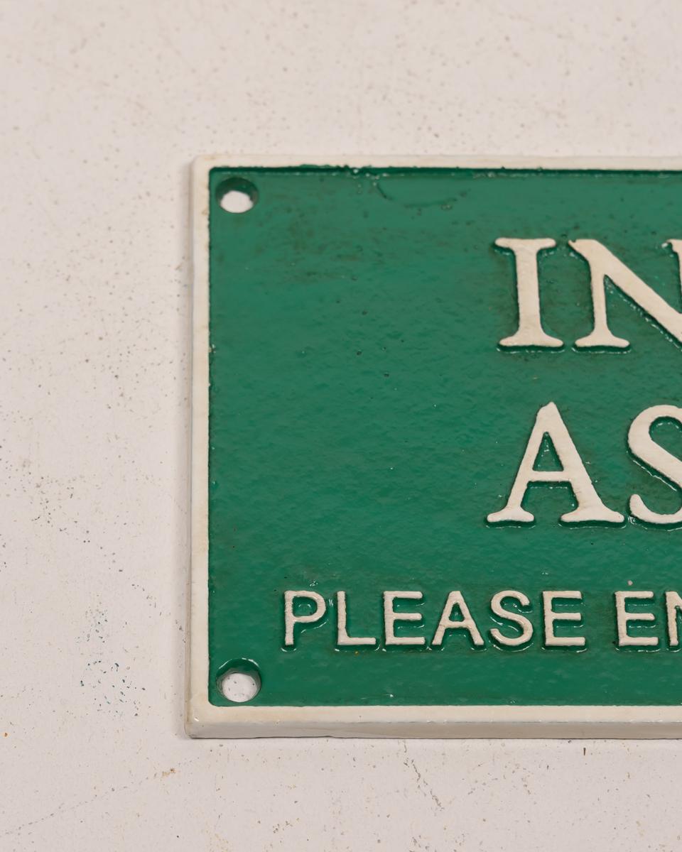 Cast Iron Insane Asylum Wall Plaque - On The Square Emporium