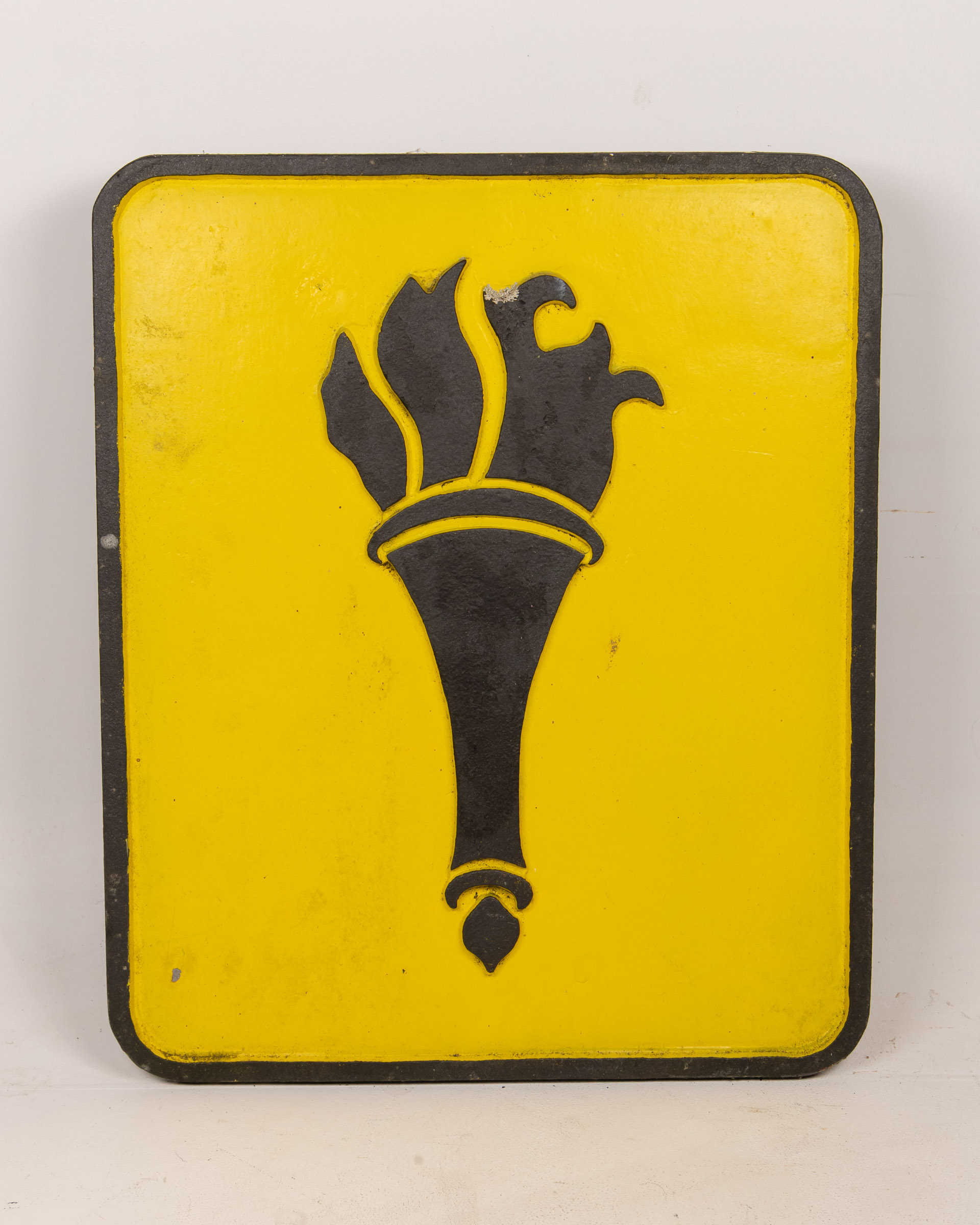 Vintage Cast Metal Torch Sign - On The Square Emporium