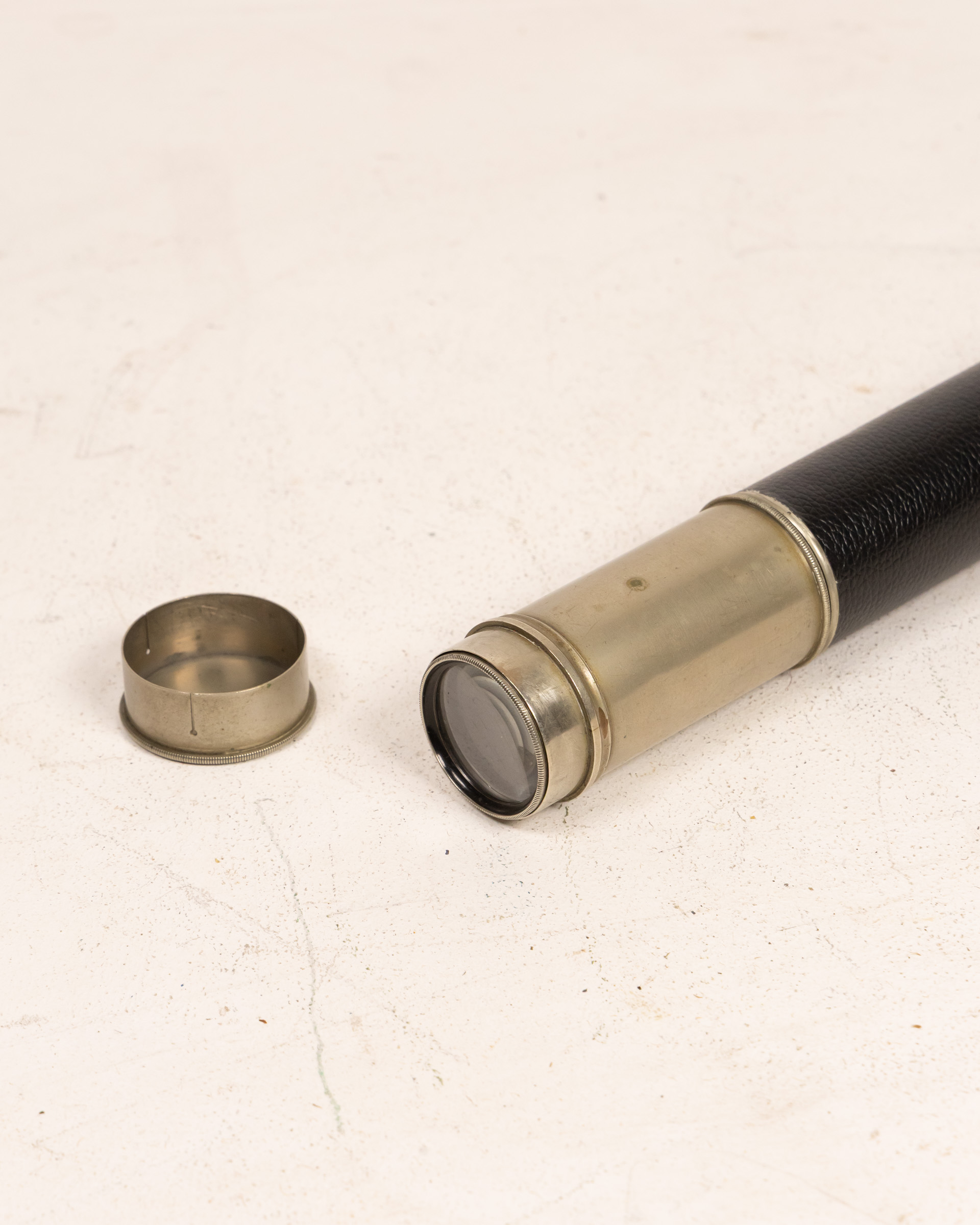 Dollond London Vintage Leather Wrapped Brass Telescope - On The Square ...