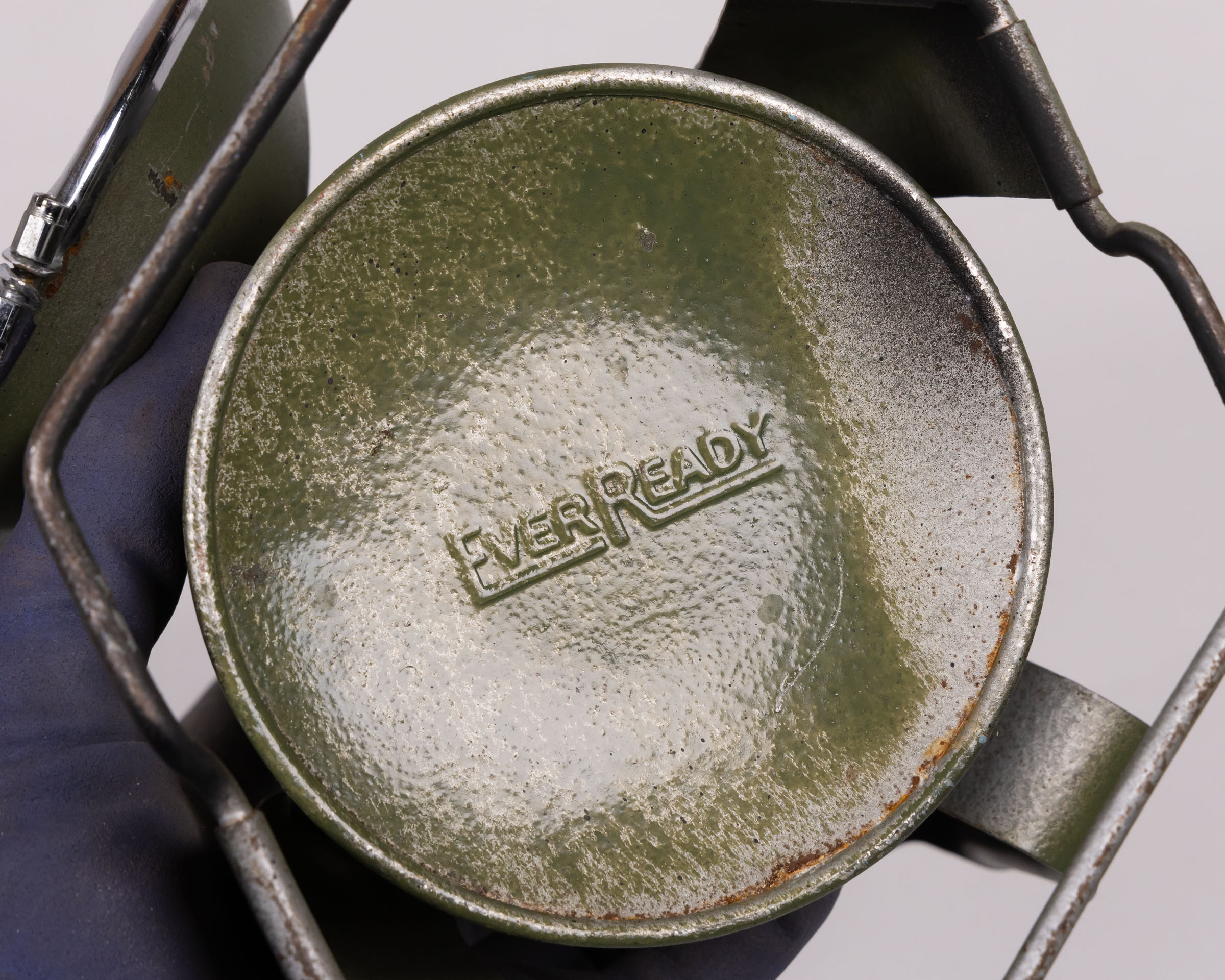 Vintage Ever Ready Green Military Lamp - On The Square Emporium