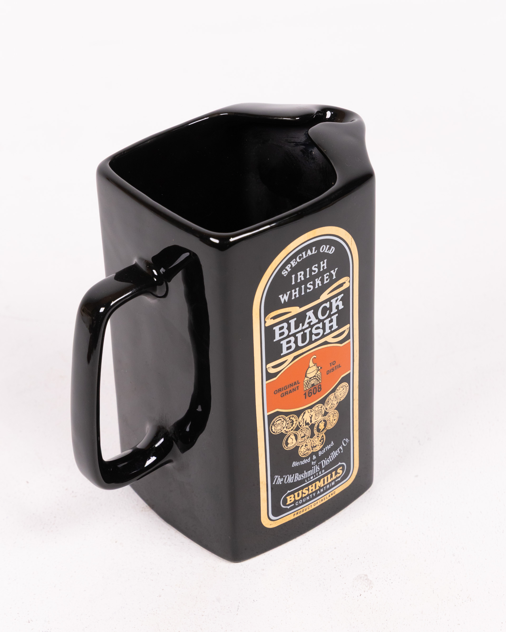 Black Bush Irish Whiskey Ceramic Water Jug - On The Square Emporium