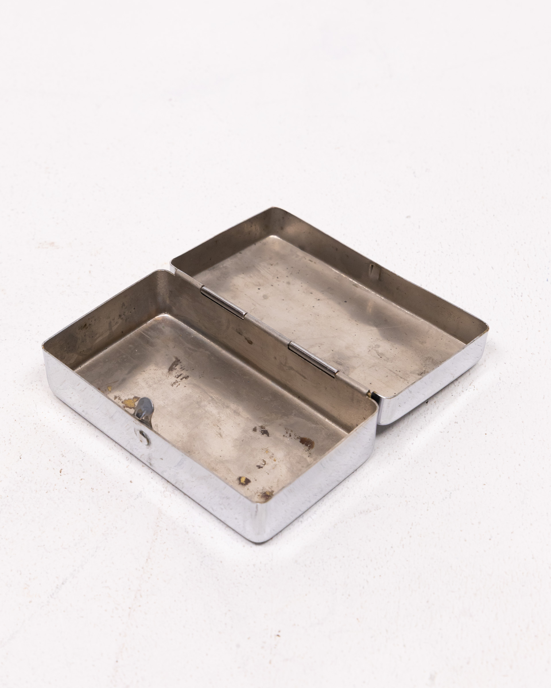 Vintage Rectangular Metal Trinket Box - On The Square Emporium