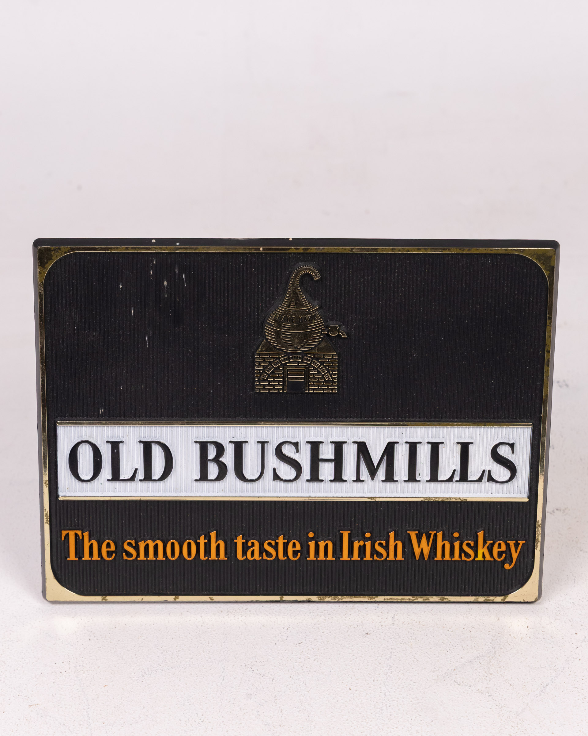 Vintage Old Bushmills Irish Whiskey Advertising Sign / Display Stand ...