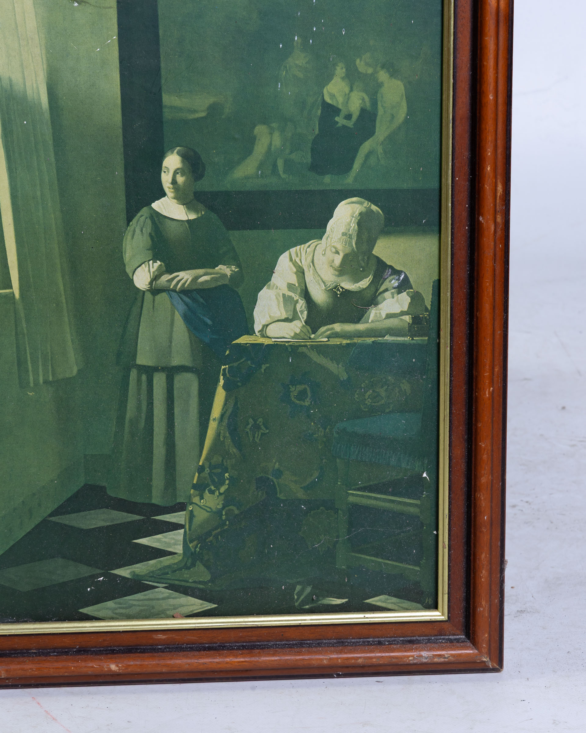 Framed Vermeer "Lady Writing a Letter with Her Maid" Print - On The ...