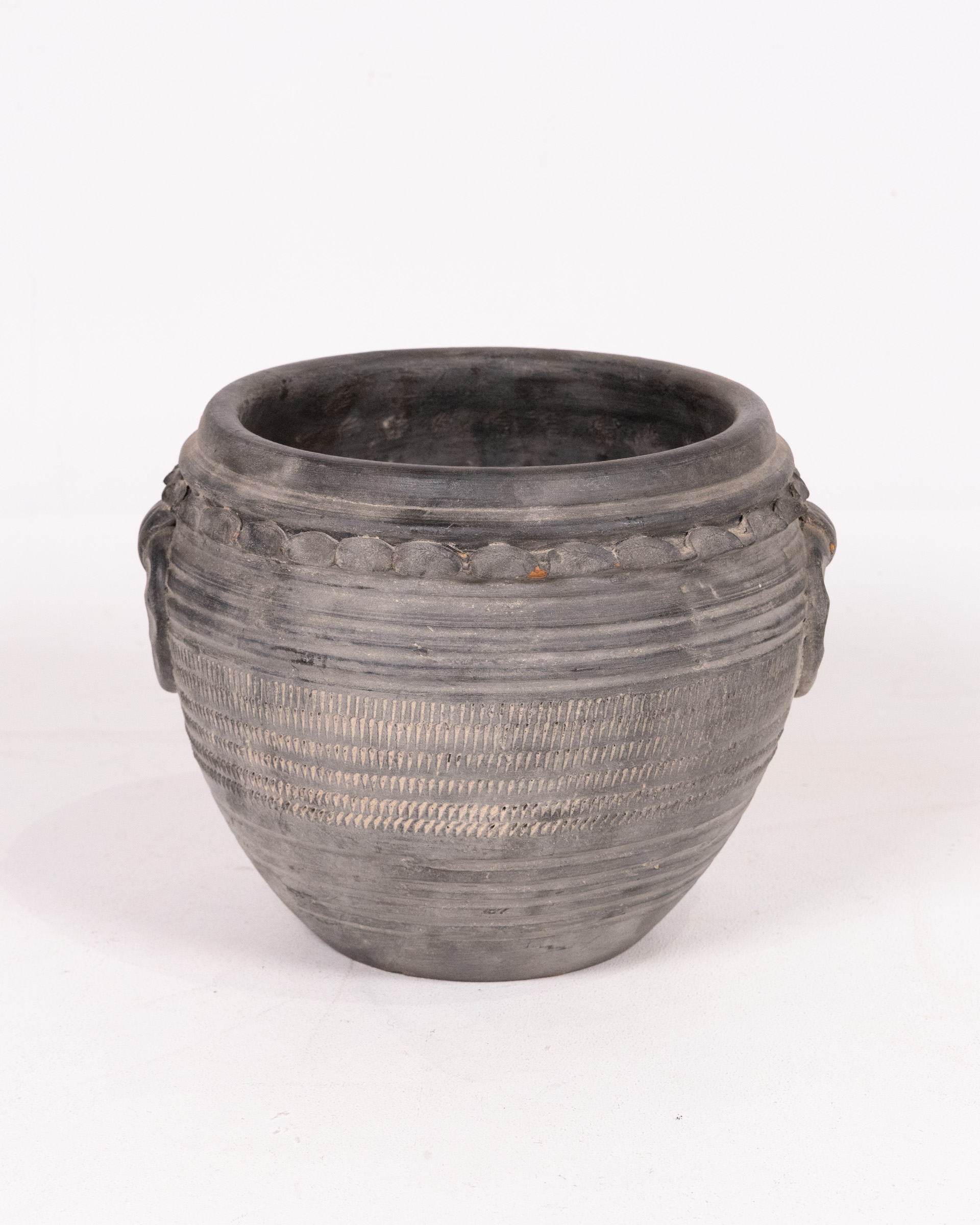 Vintage Grey Terracotta Pot Planter - On The Square Emporium