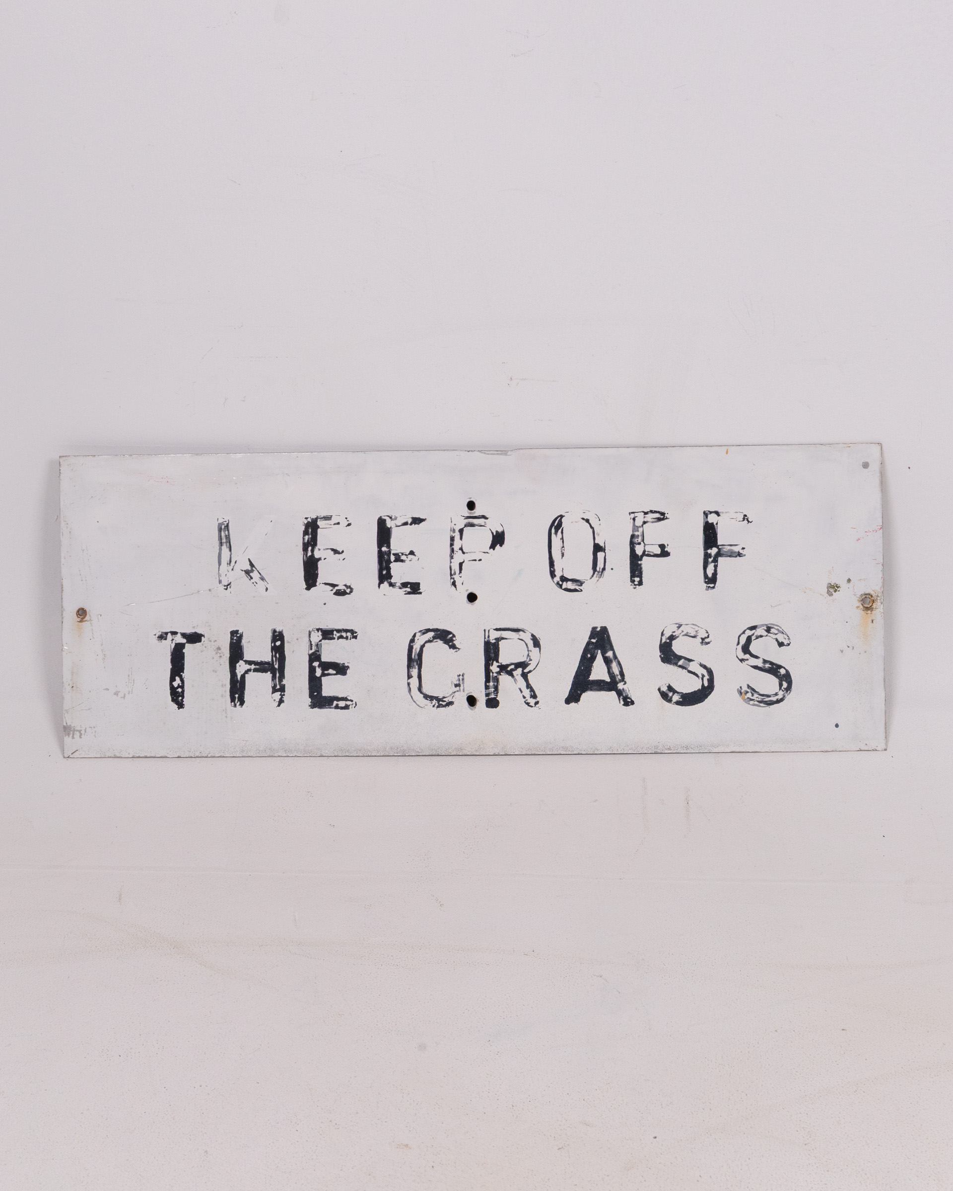 Vintage Keep Off The Grass Metal Sign - On The Square Emporium