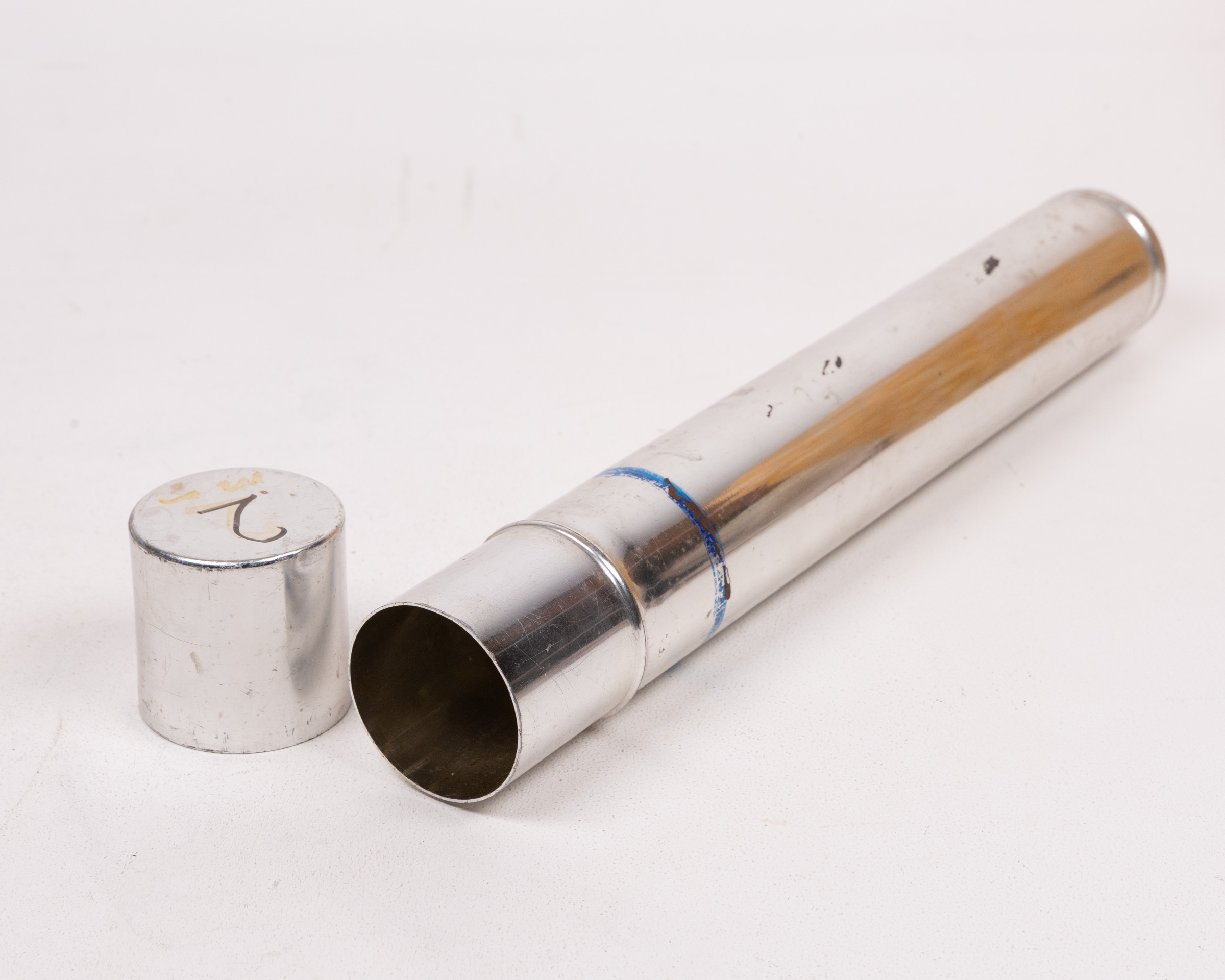 Vintage Silver Metal Pipette Container with Disposable Glass Pipettes ...