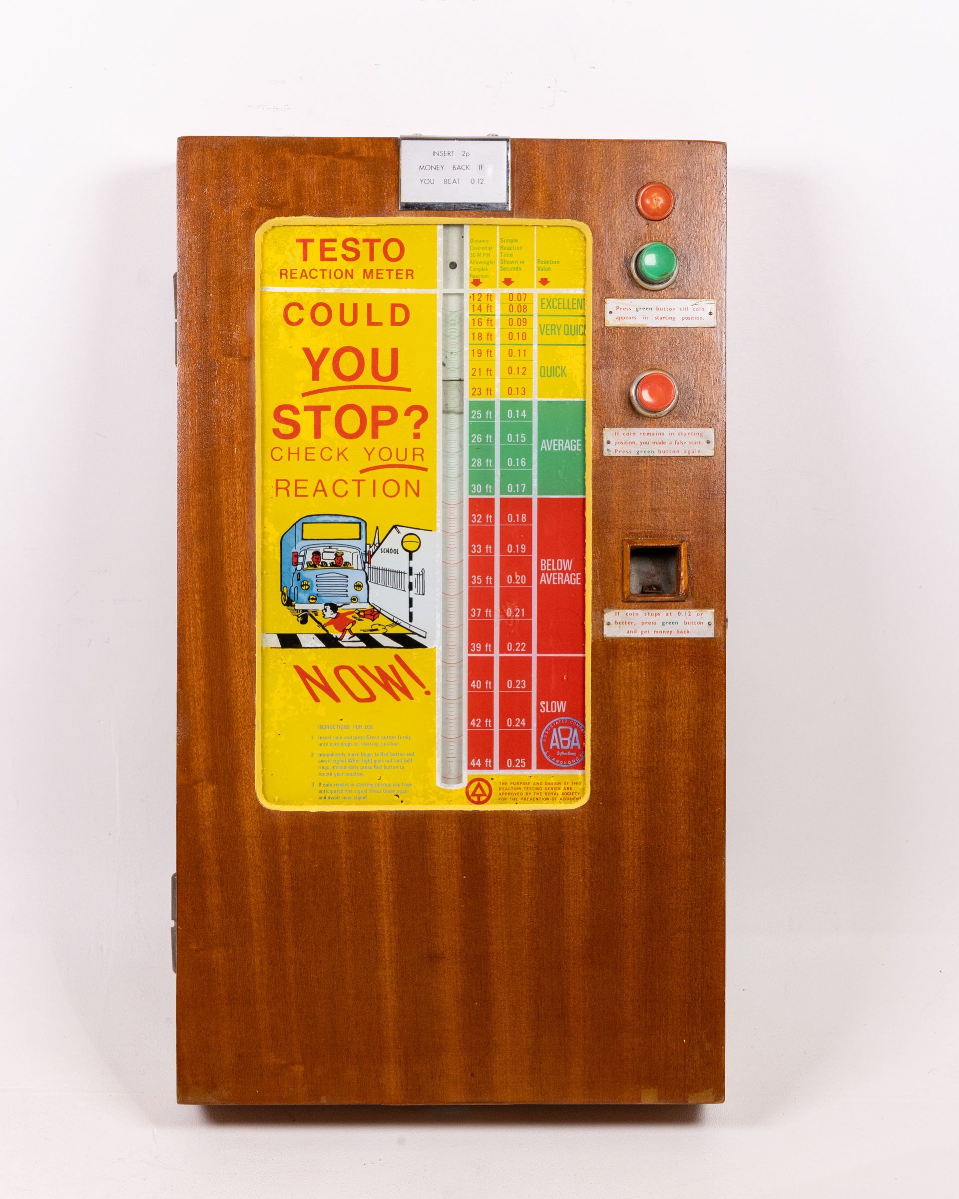 Vintage Testo Reaction Meter Coin-Op Arcade Game (drunk tester) - On ...