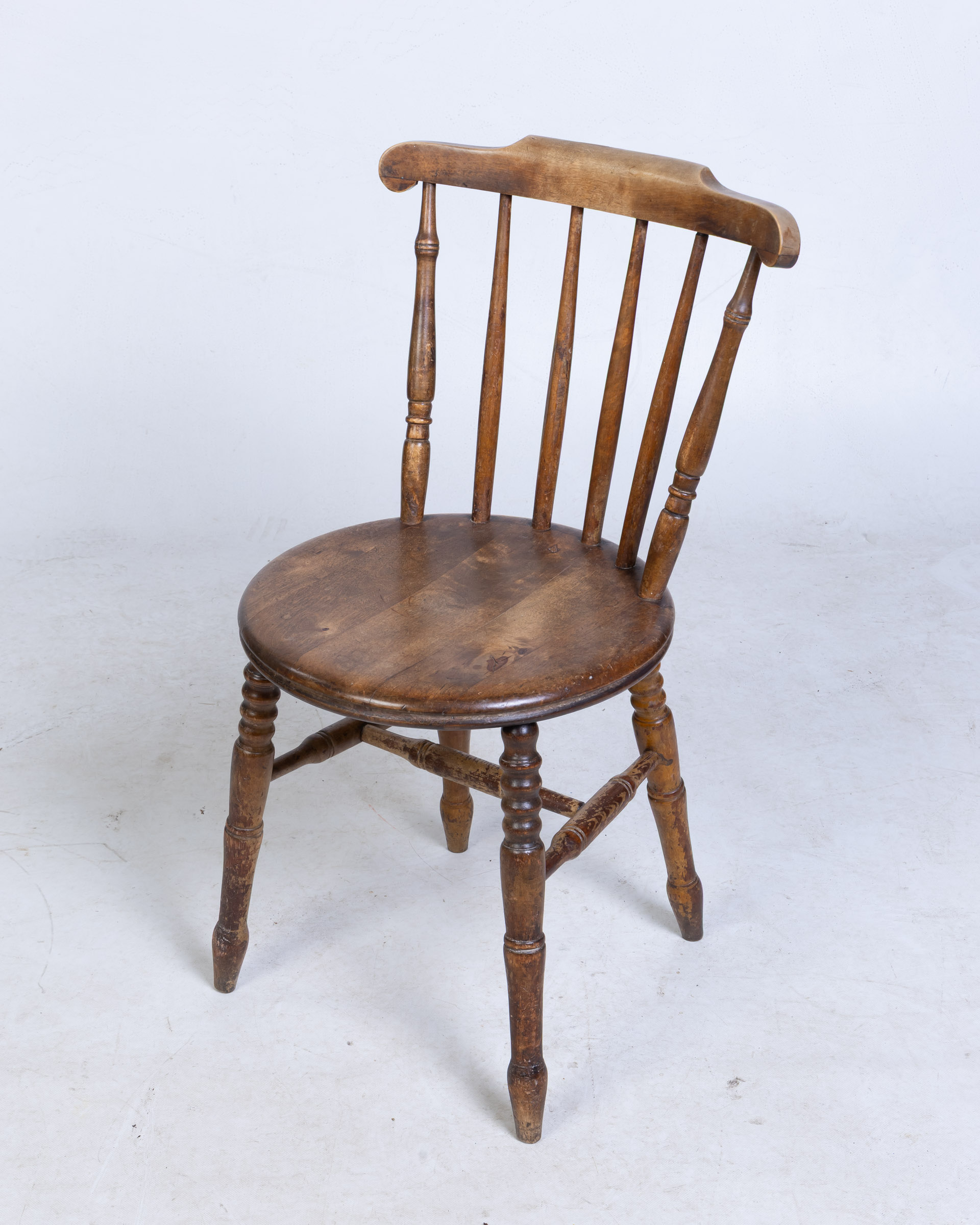 Pair of Victorian Spindle Back Penny Chairs - On The Square Emporium
