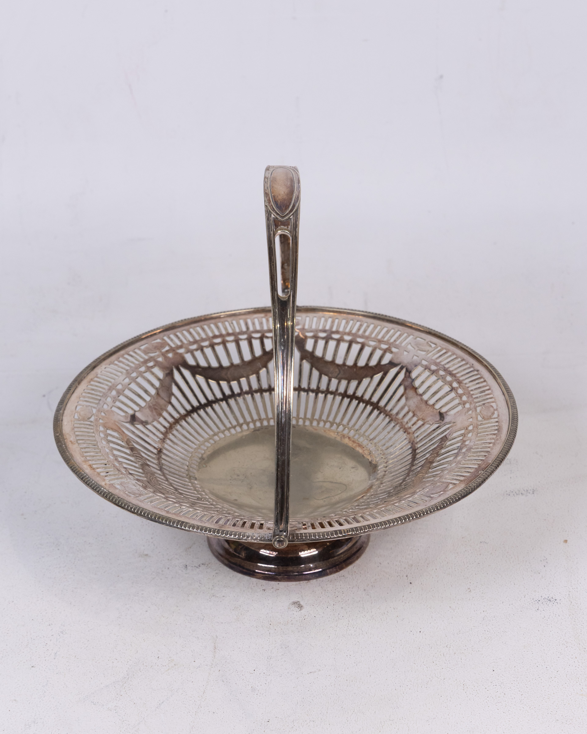 Vintage Silver-Plated Openwork Basket Bowl with Handle - On The Square ...