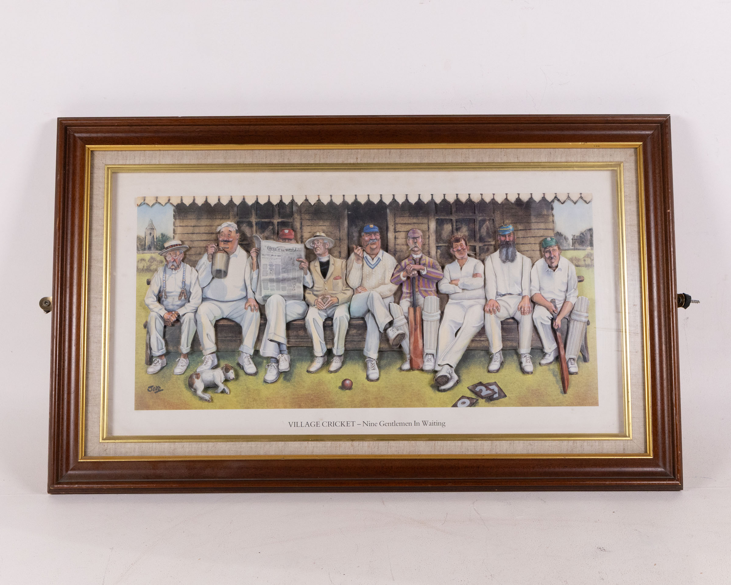 Village Cricket - Nine Gentlemen in Waiting Framed Print - On The ...