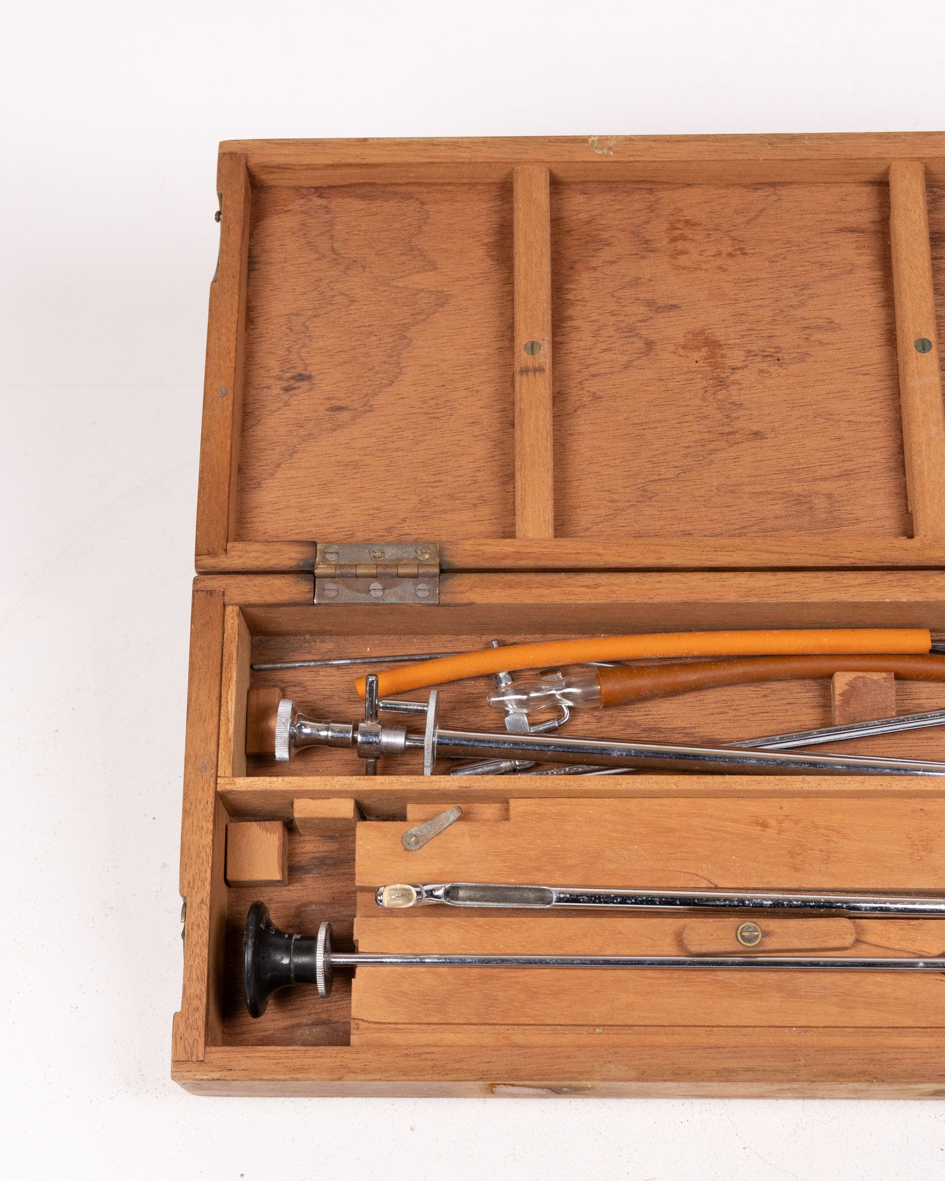 Vintage Medical Endoscope Instrument Set in Fitted Wooden Box - On The ...
