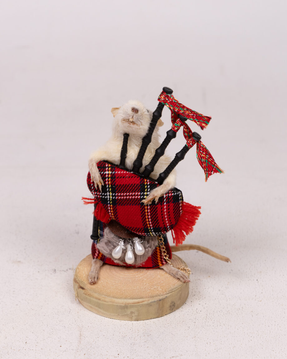 Taxidermy Mouse Playing Bagpipes - On The Square Emporium