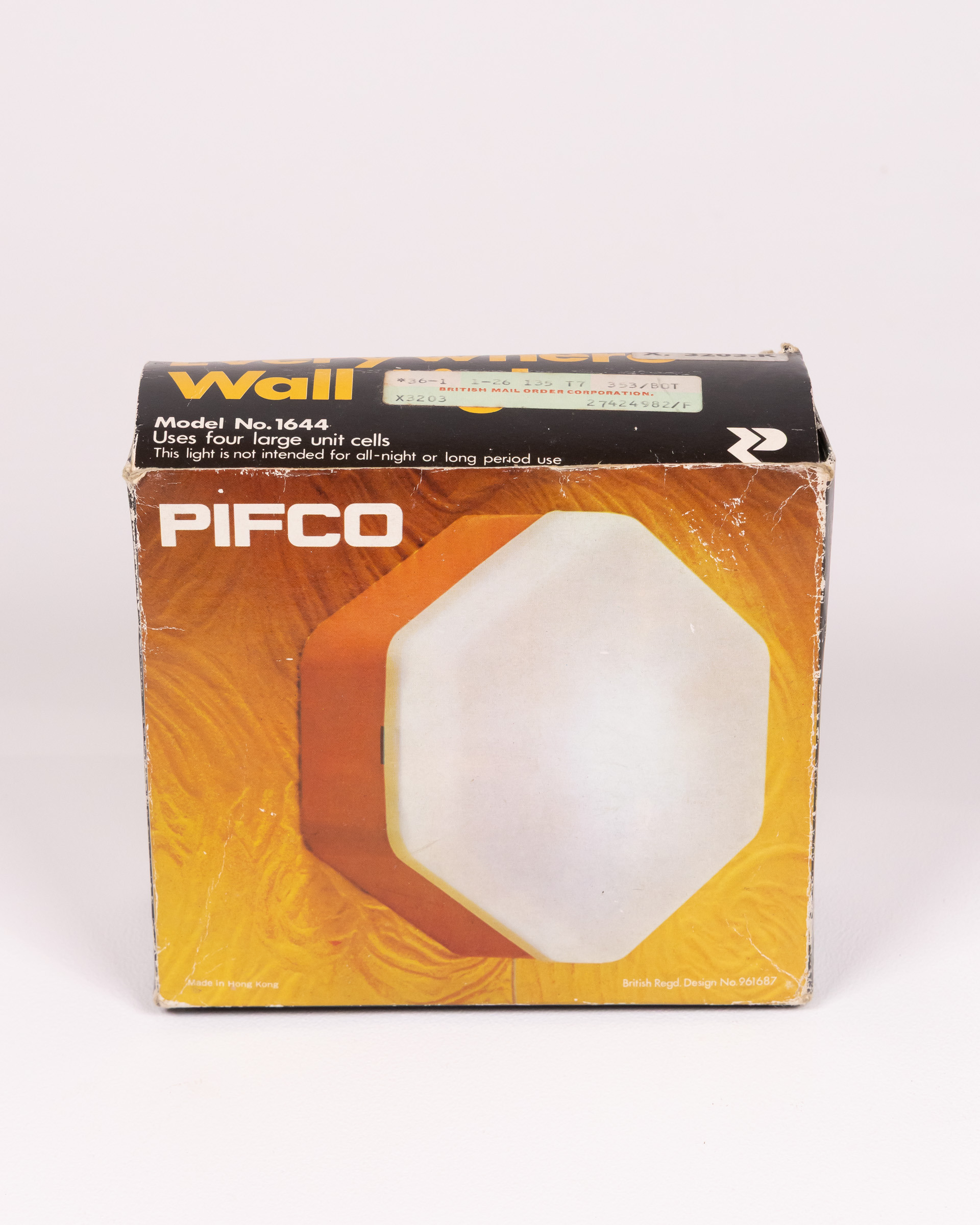 Vintage PIFCO Brown & White Wall Light Model 1644 in Box - On The ...