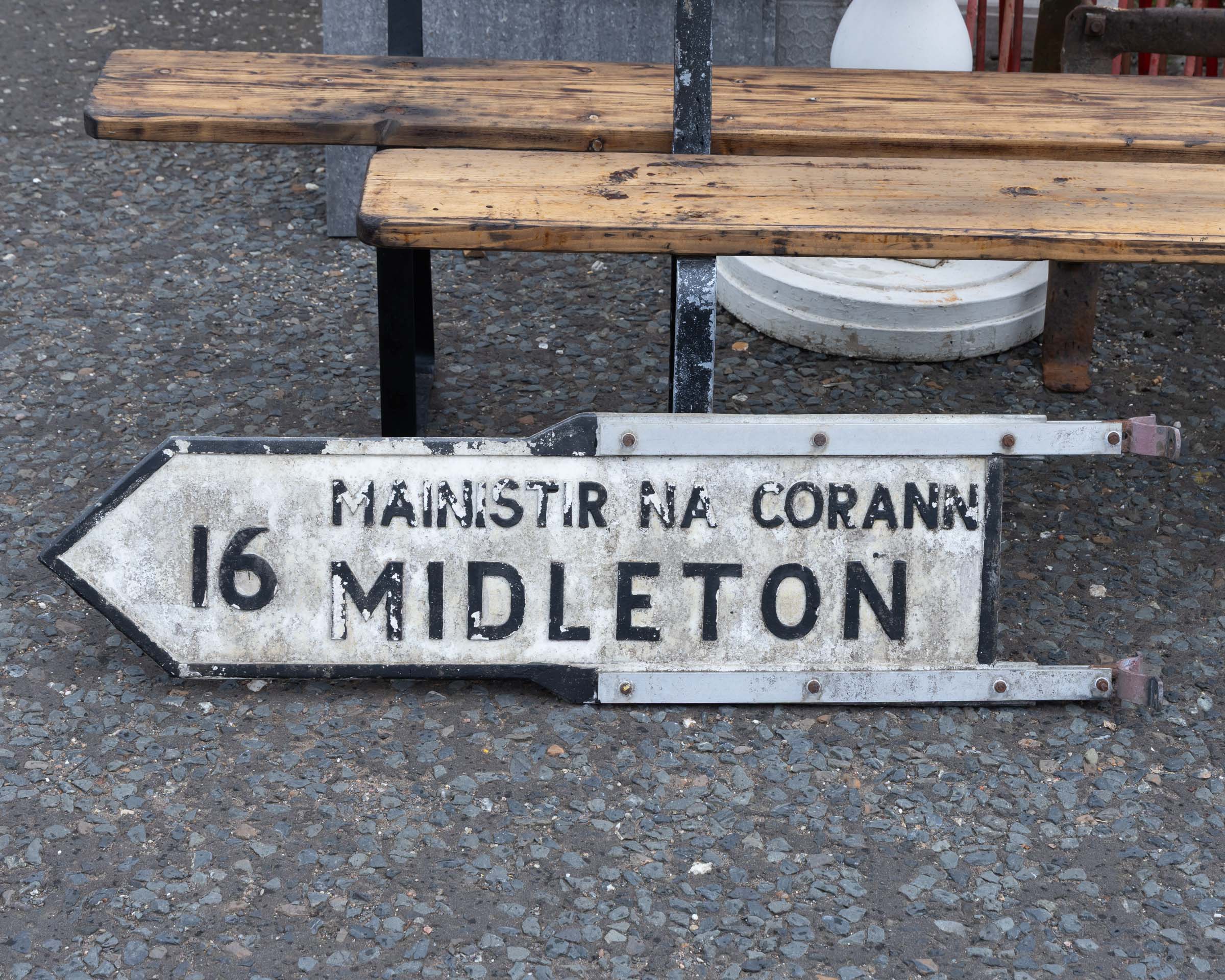 Vintage 'Midleton' Irish Road Sign - On The Square Emporium