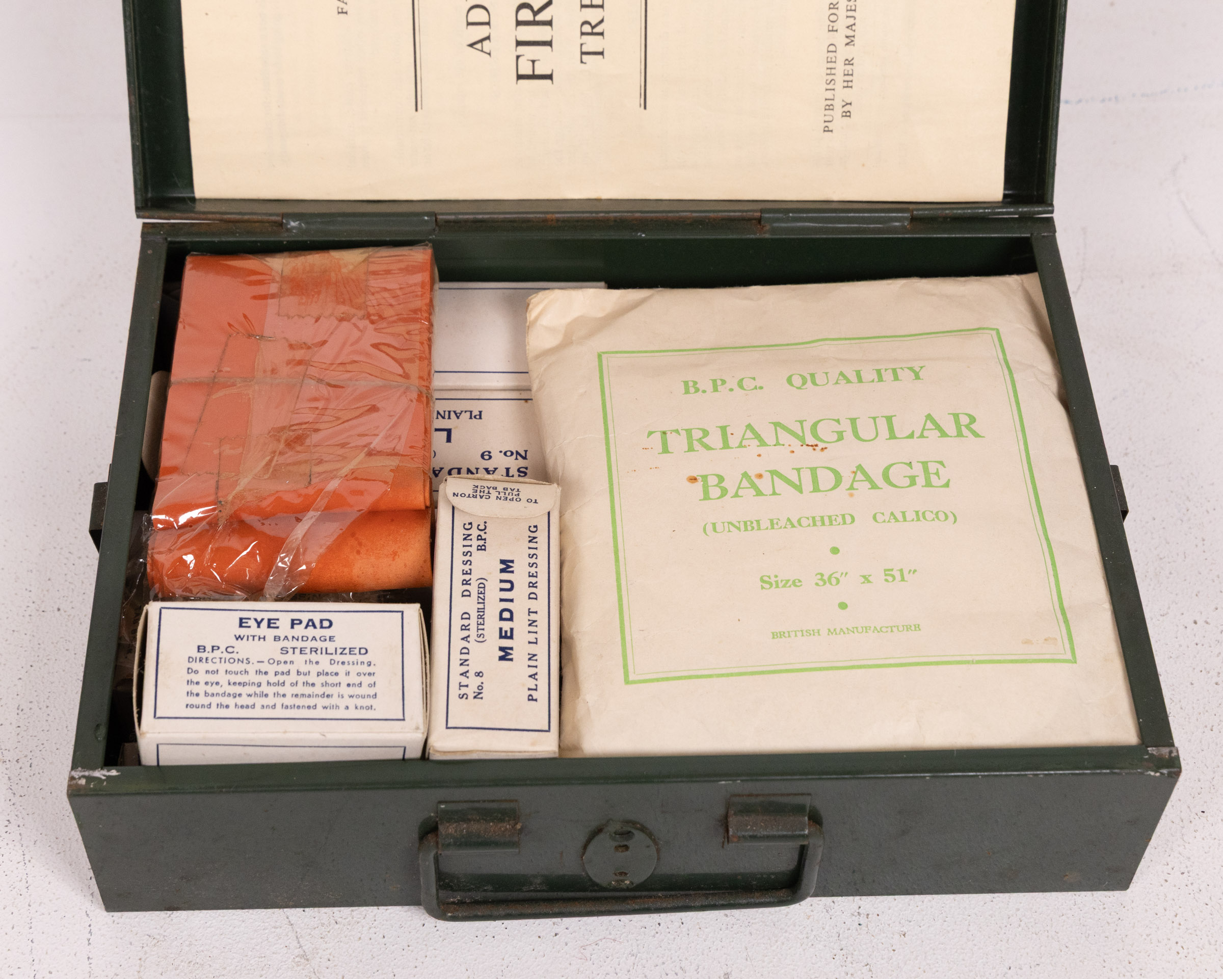 Vintage Metal First Aid Box with Original Contents & Booklet - On The ...