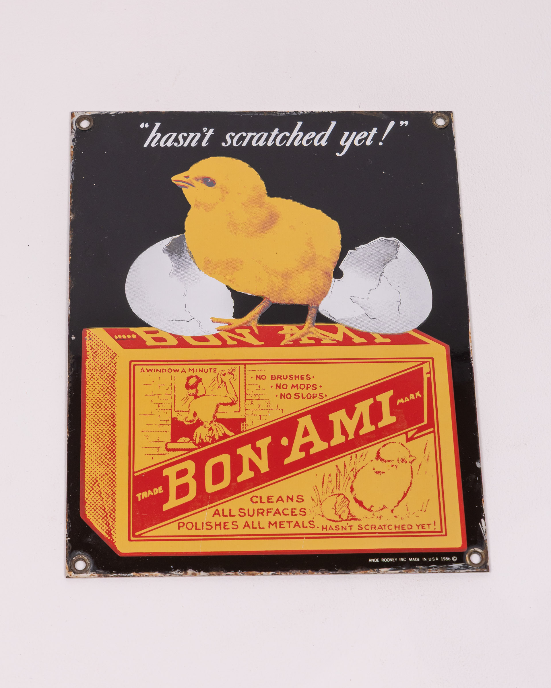 Vintage Bon Ami Advertising Sign - 'Hasn't Scratched Yet!' - On The ...