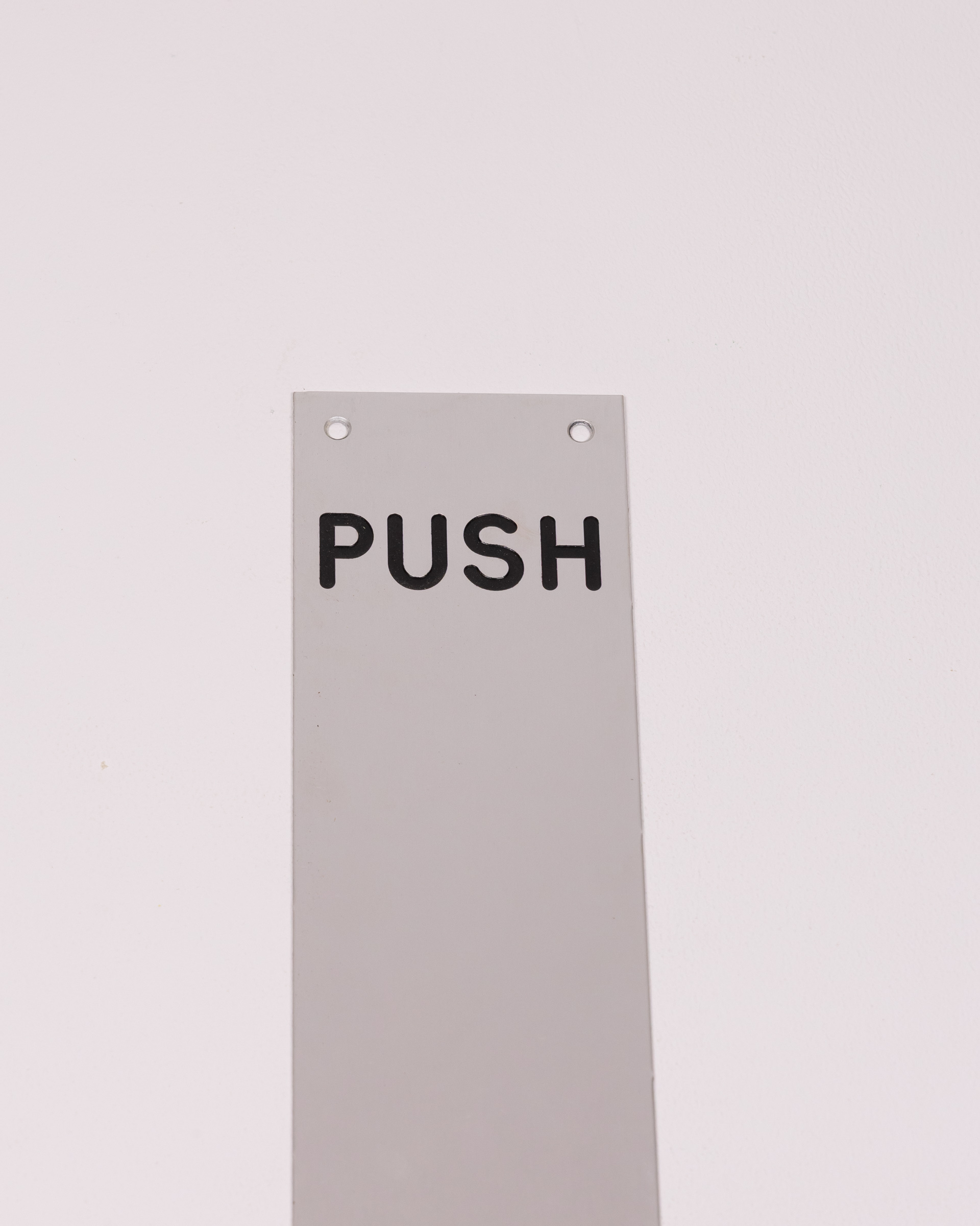 Silver Metal Door Push Plate - On The Square Emporium