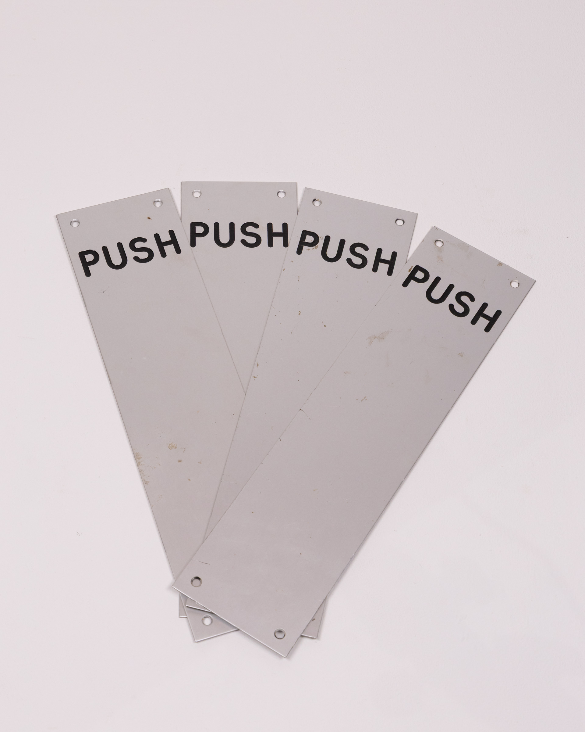 Silver Metal Door Push Plate - On The Square Emporium