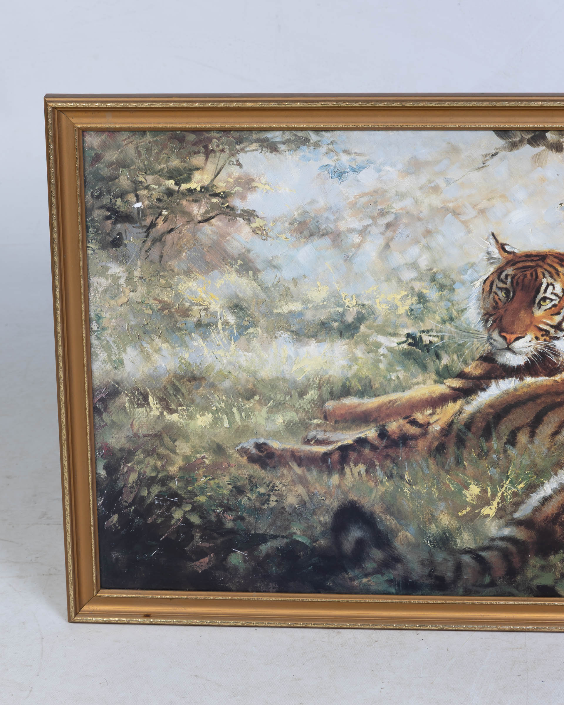 Large Framed Tiger Painting Print - On The Square Emporium