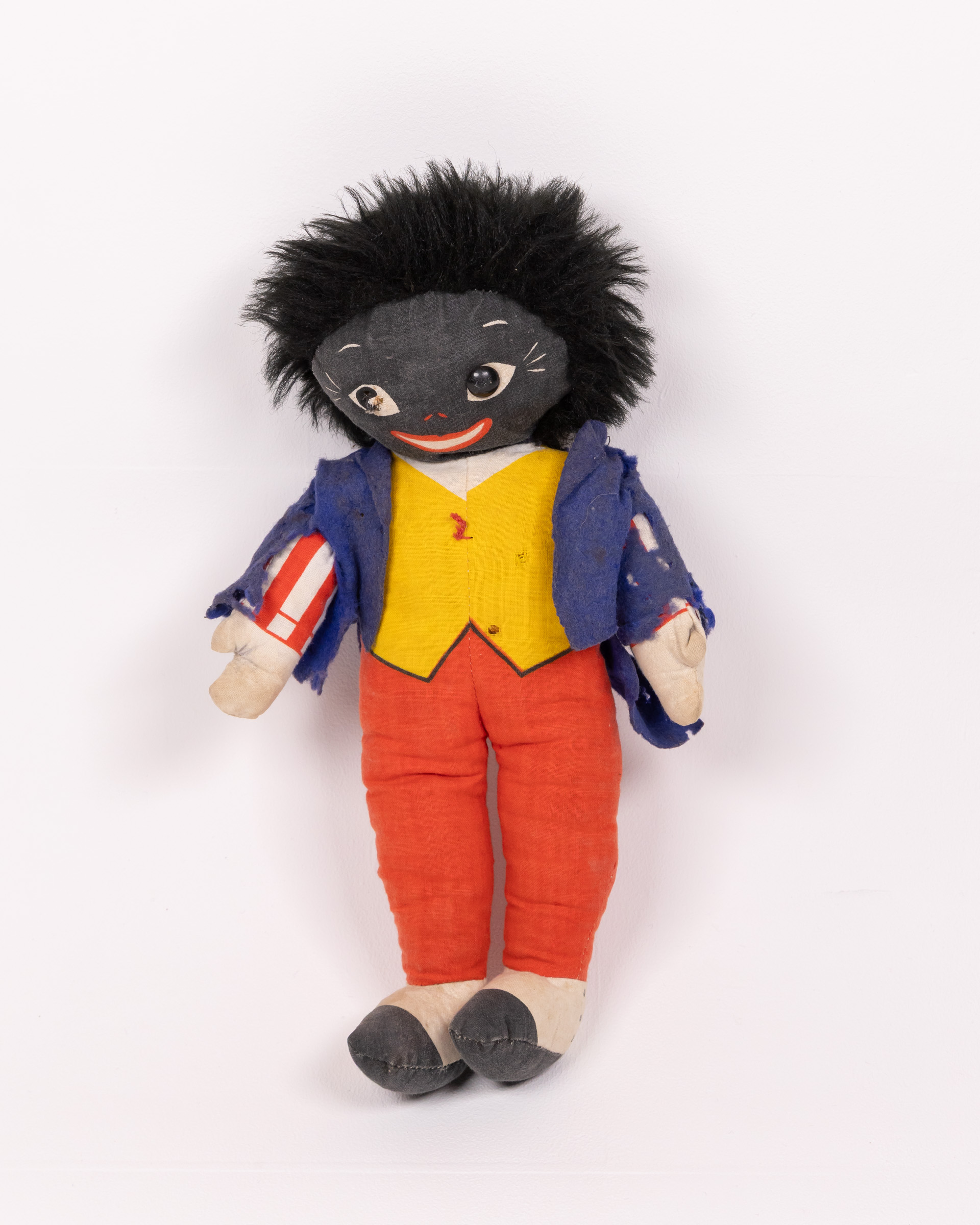 1960s Fabric Golly Doll with Red Trousers, Yellow Vest and Blue Jacket ...