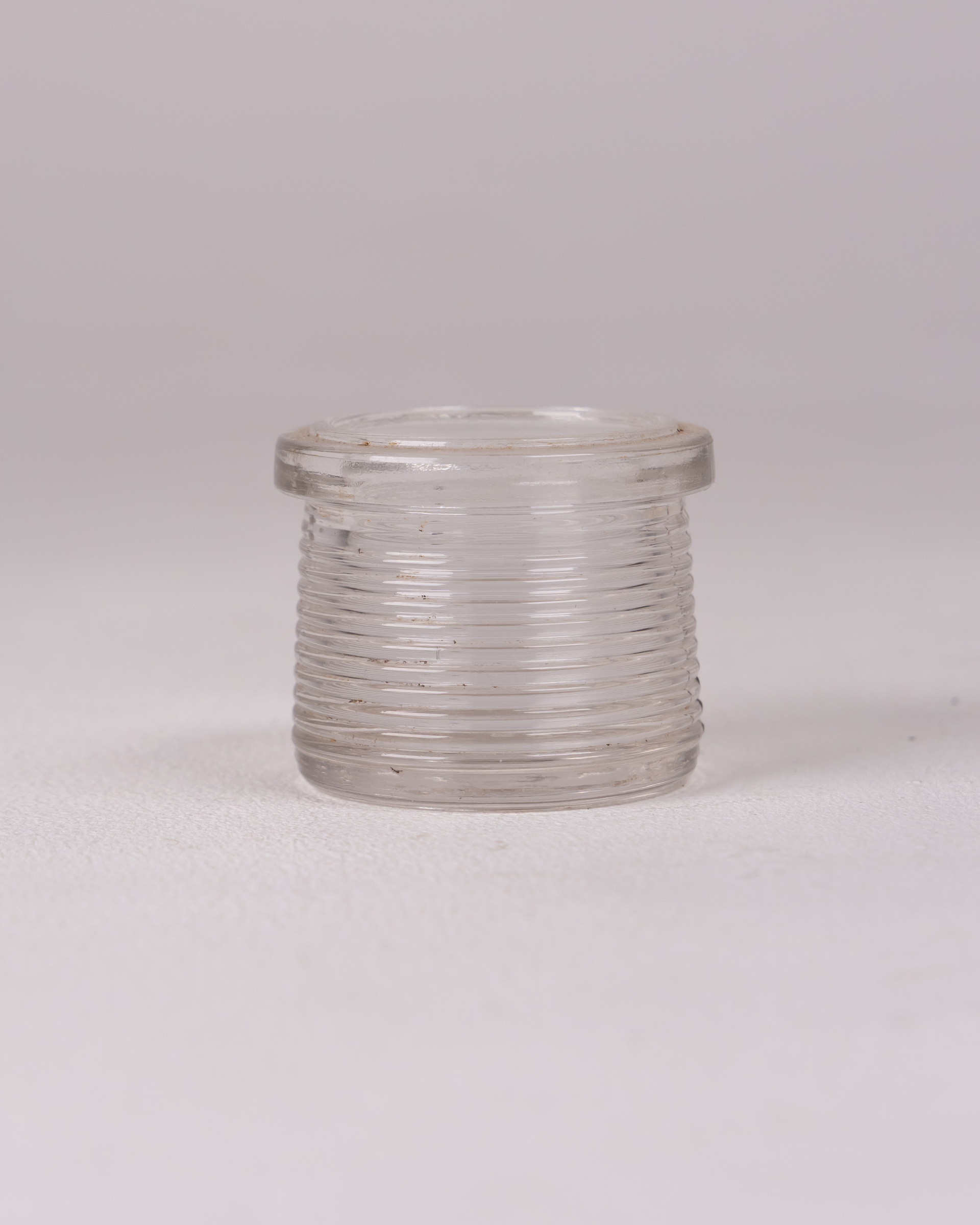 Vintage Clear Ribbed Glass Jar with Flared Rim - Small - On The Square ...