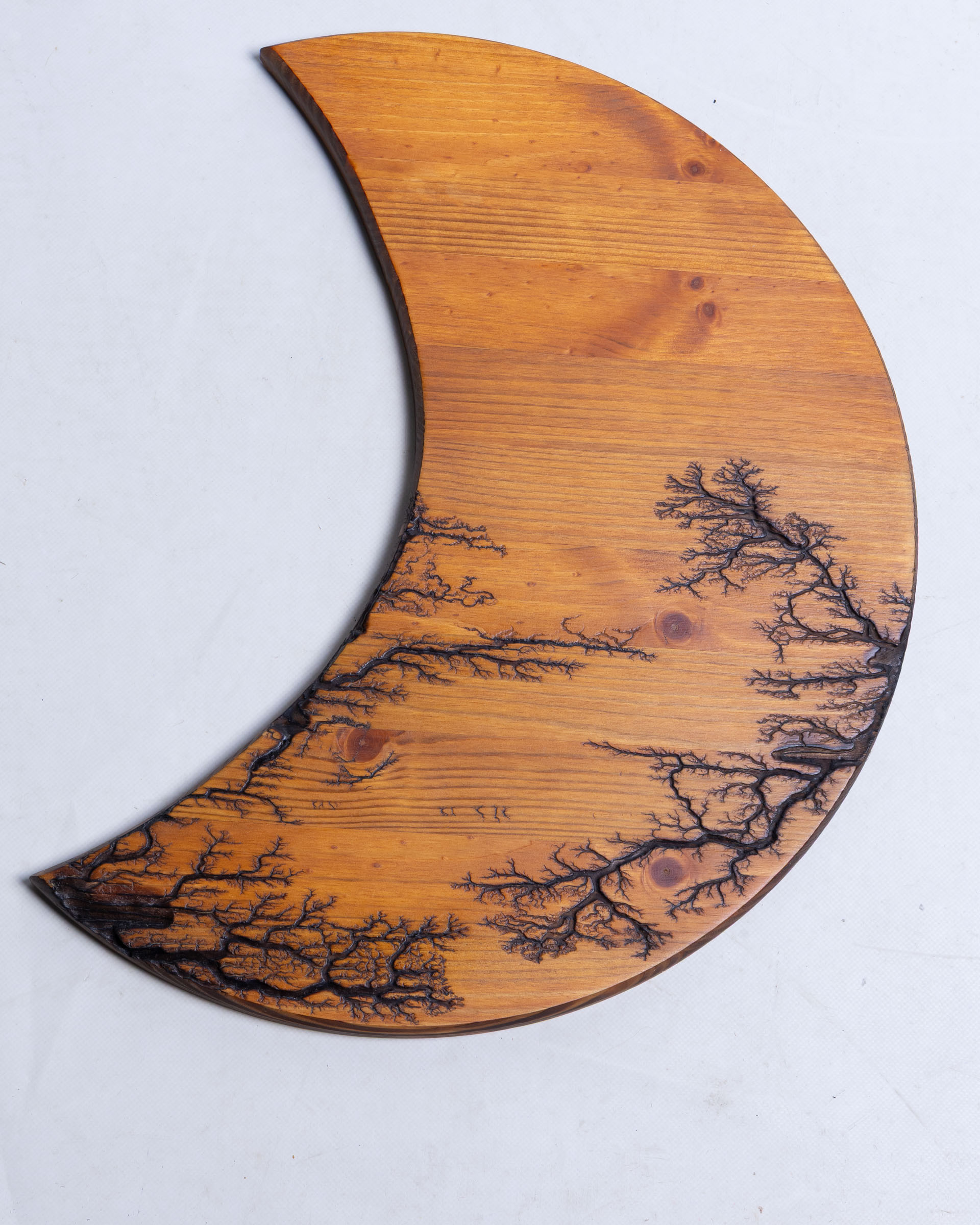 'Wooden Fractal Moon' by The Lightning Shack - On The Square Emporium