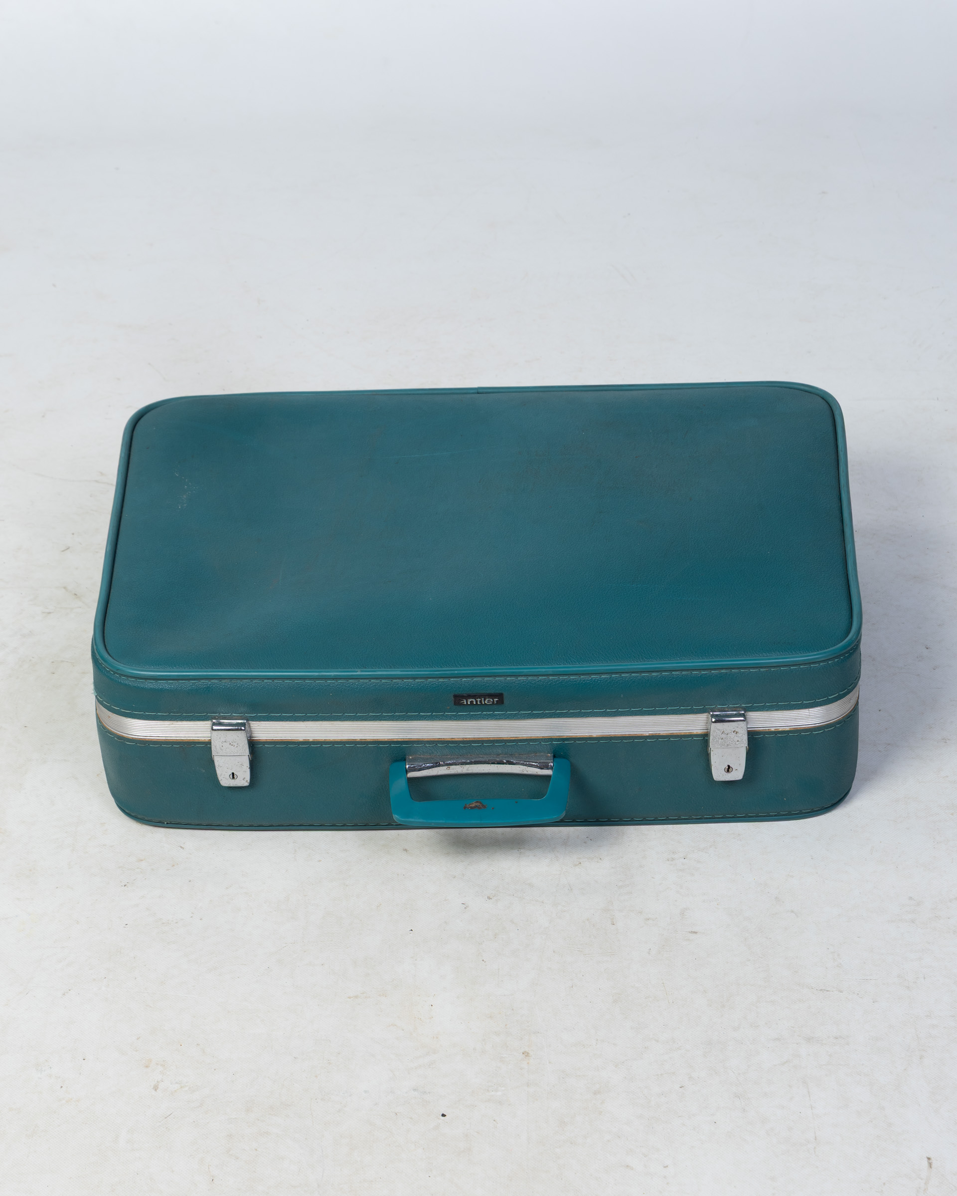 Vintage Antler Turquoise Suitcase, Retro Luggage - On The Square Emporium