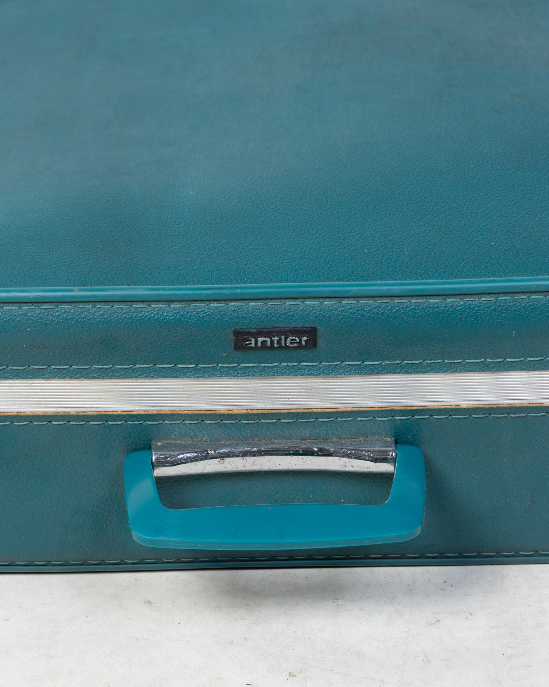 Vintage Antler Turquoise Suitcase, Retro Luggage - On The Square Emporium