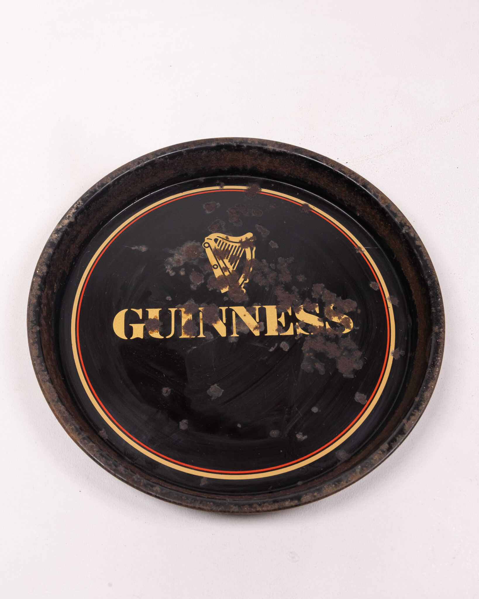 Vintage Guinness Metal Tray with Harp Logo - On The Square Emporium
