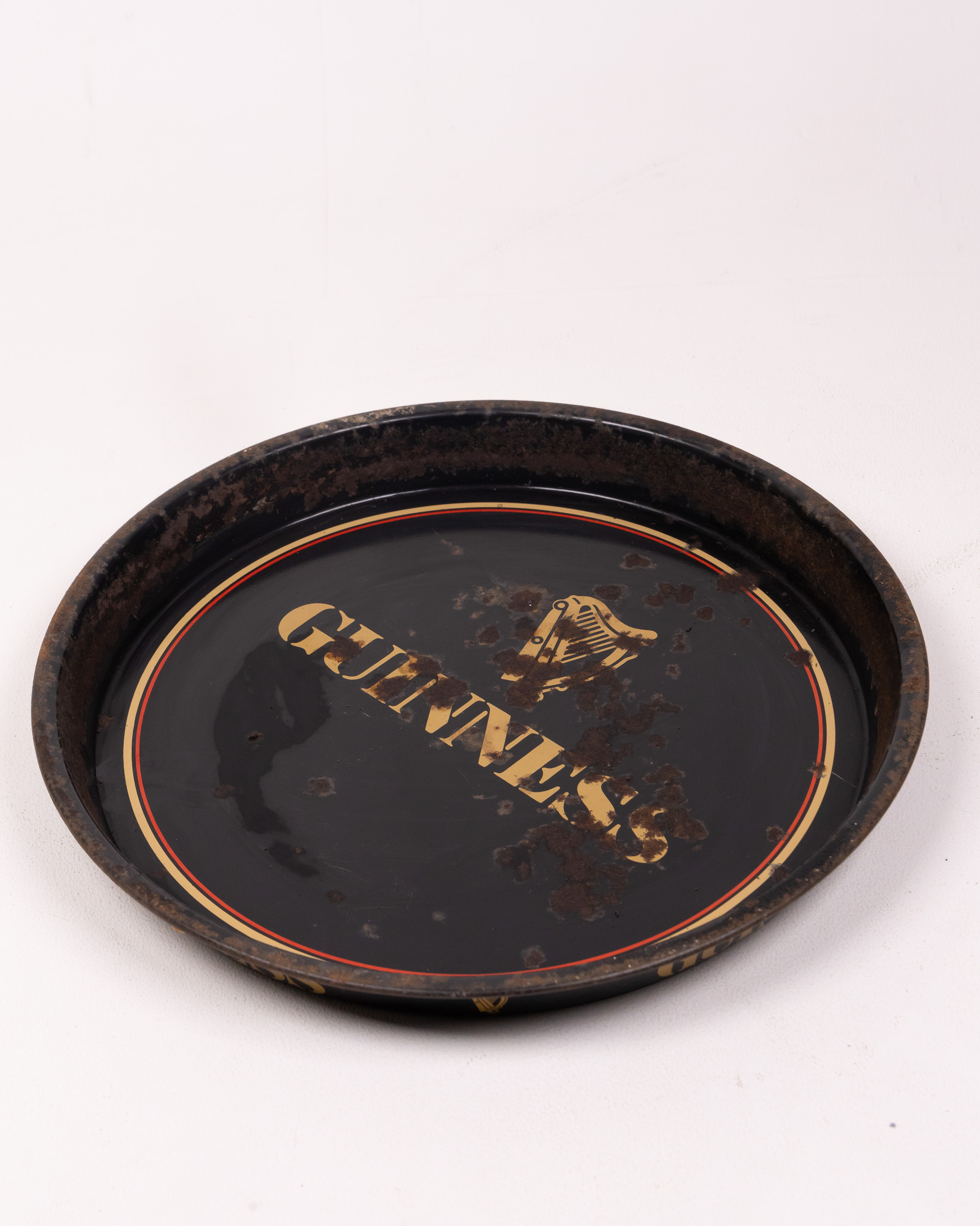 Vintage Guinness Metal Tray with Harp Logo - On The Square Emporium
