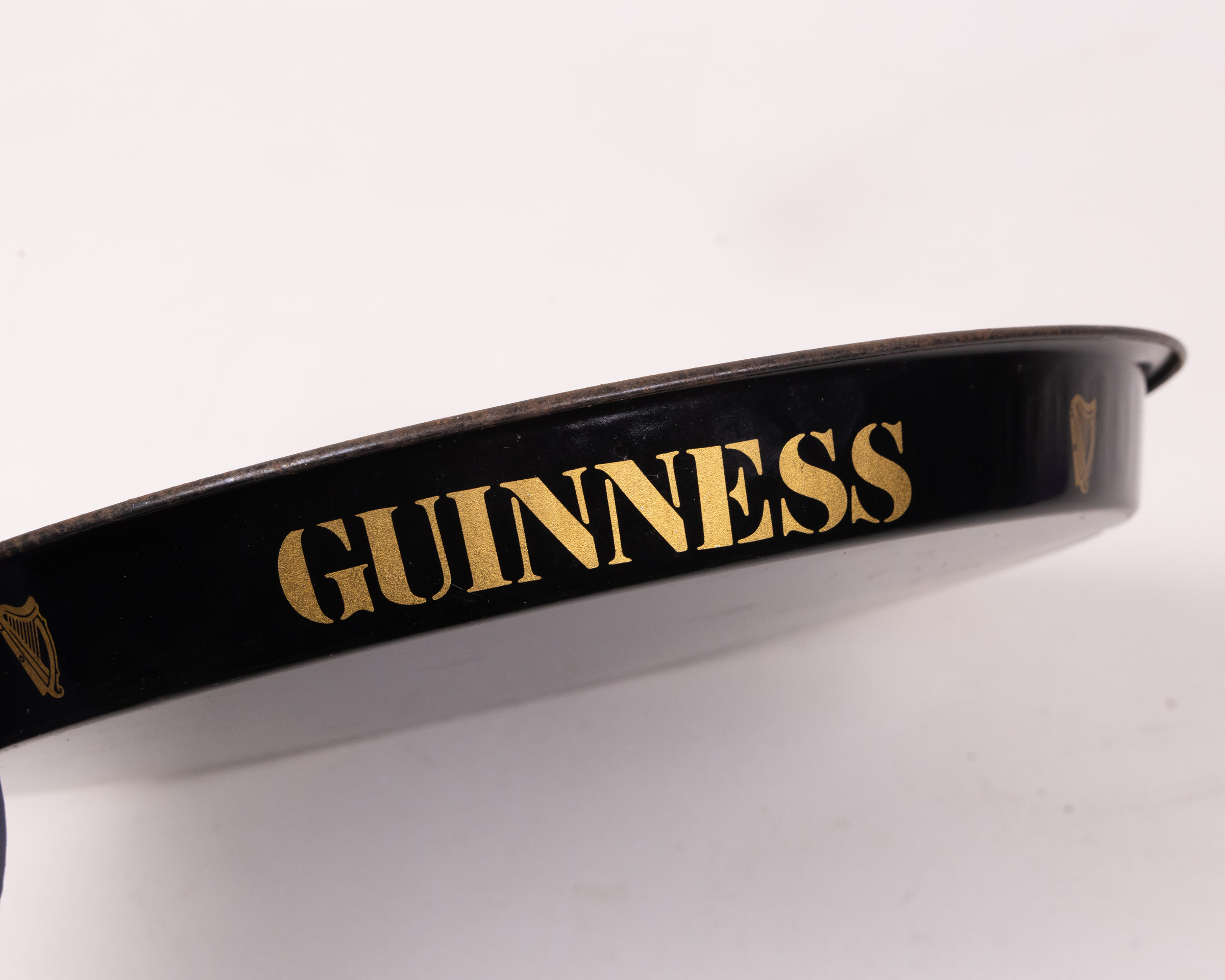 Vintage Guinness Metal Tray with Harp Logo - On The Square Emporium