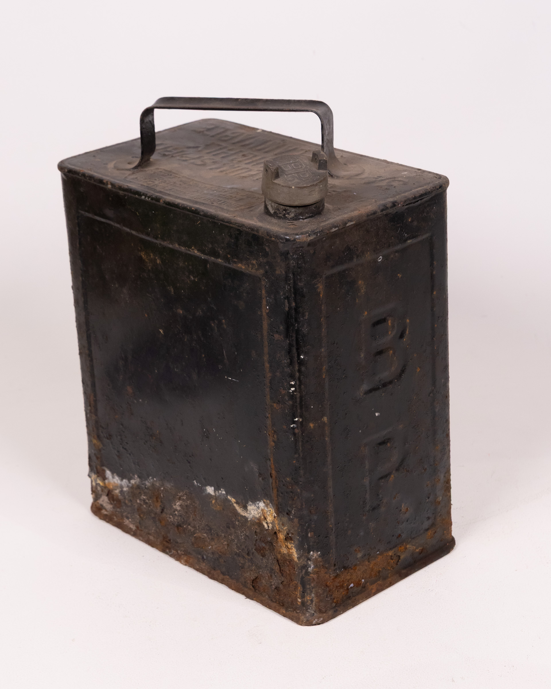 Vintage BP Metal Fuel Can with Handle - On The Square Emporium