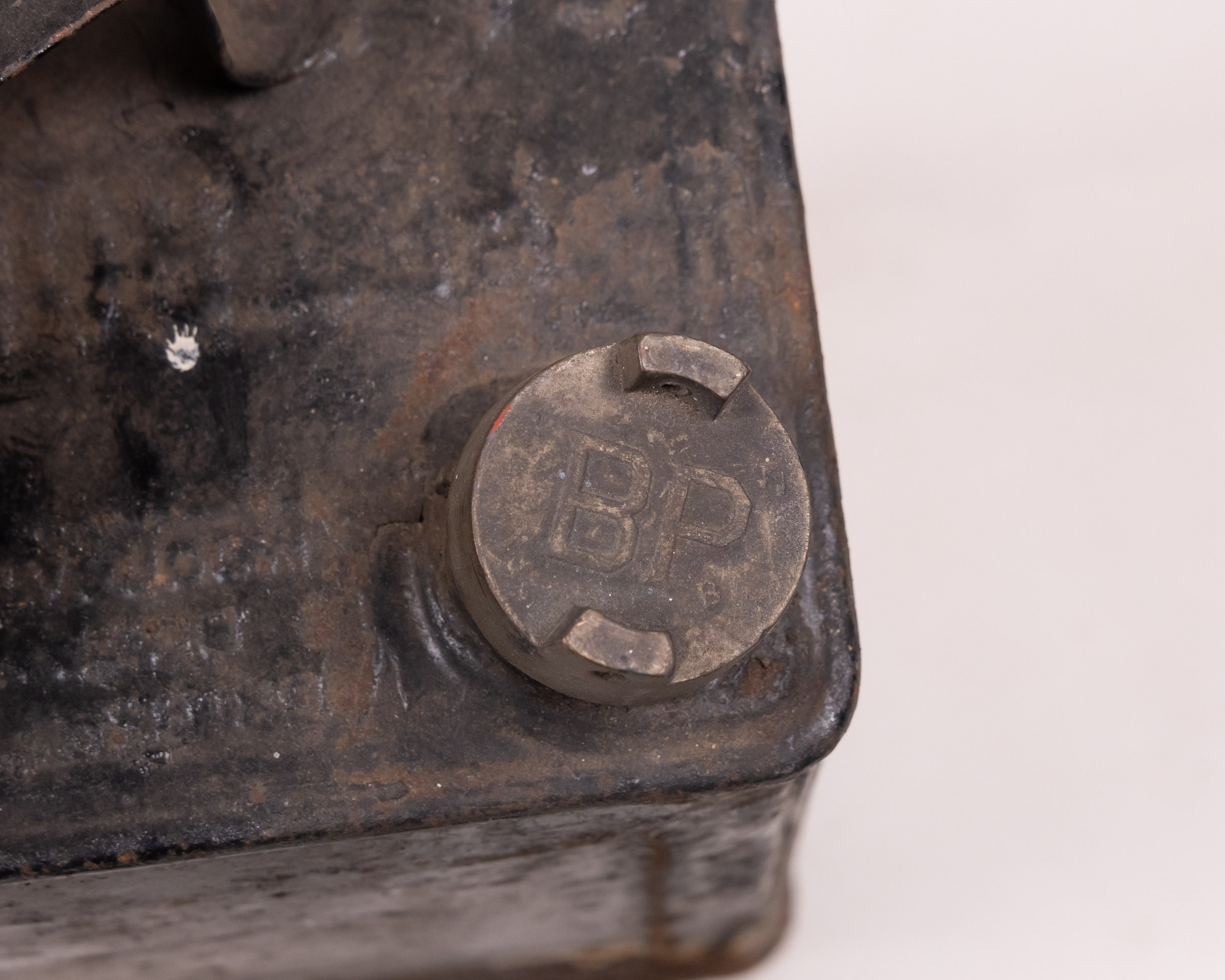 Vintage BP Metal Fuel Can with Handle - On The Square Emporium