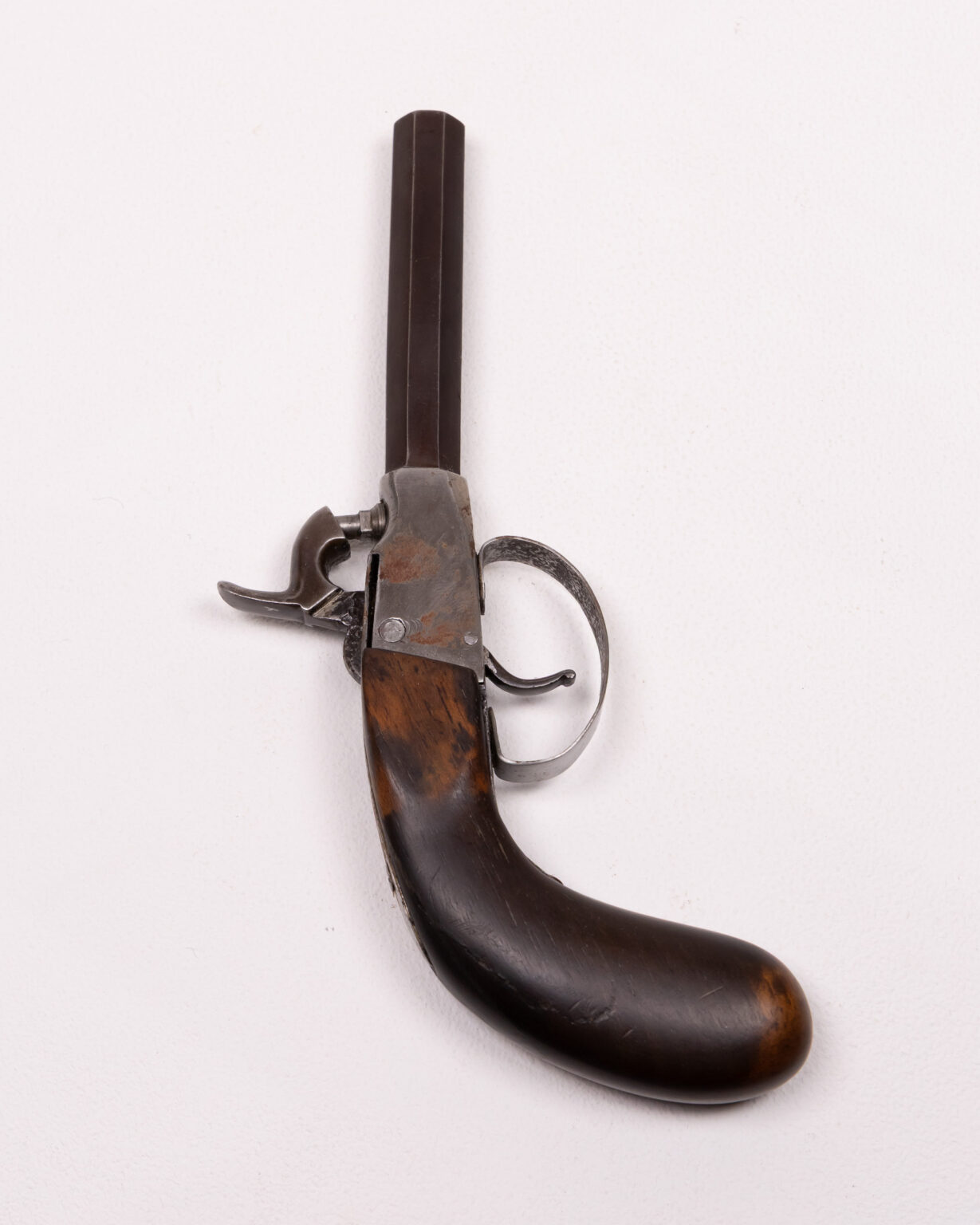 Antique Wooden Handle Metal Pistol, Collectible Vintage Firearm - On ...