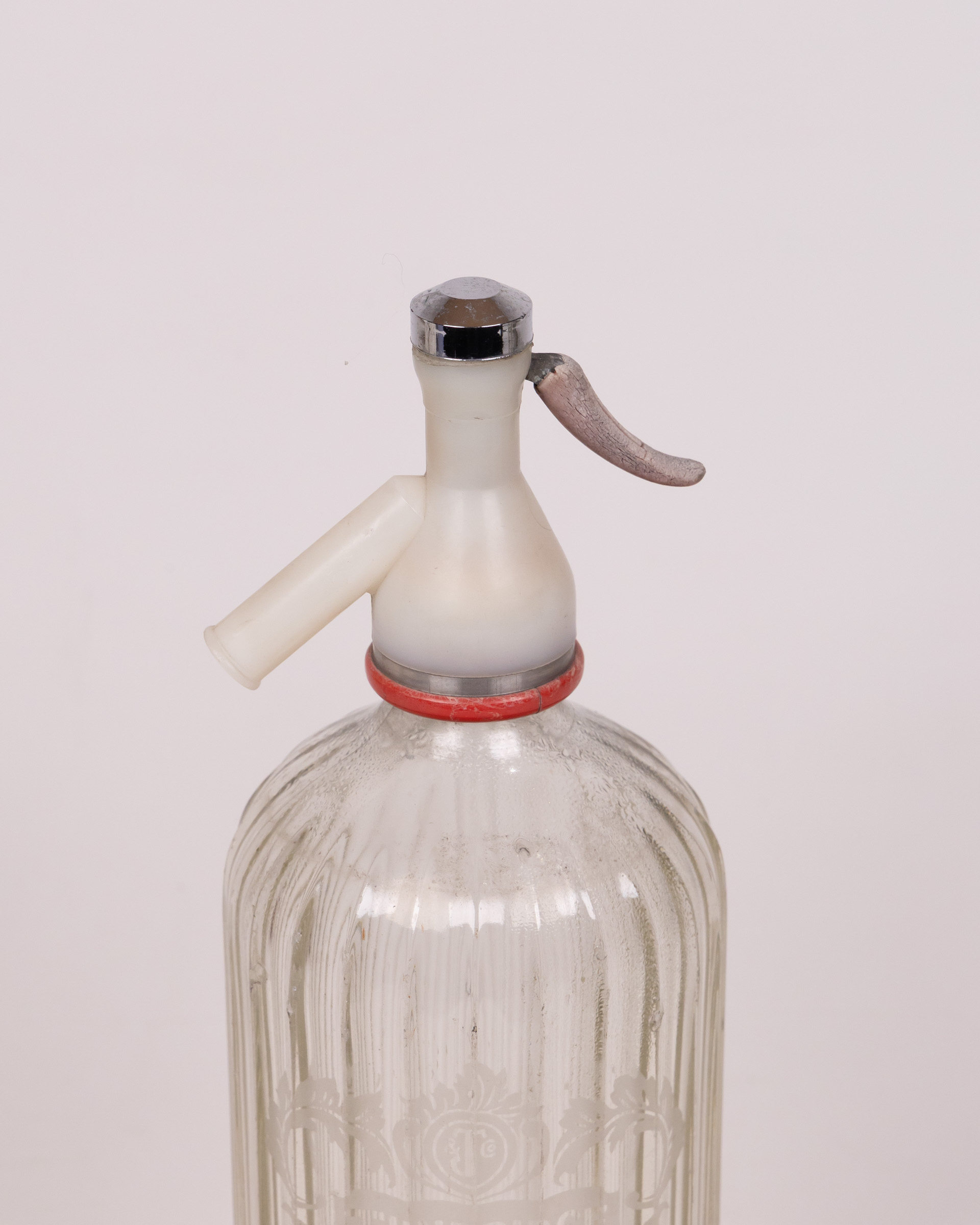 Vintage Tunbridge Glass Soda Siphon with Etched Design - On The Square ...