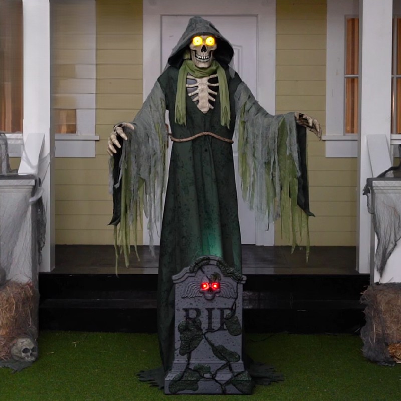 Halloween Animatronic Graveyard Reaper with Lights - On The Square Emporium