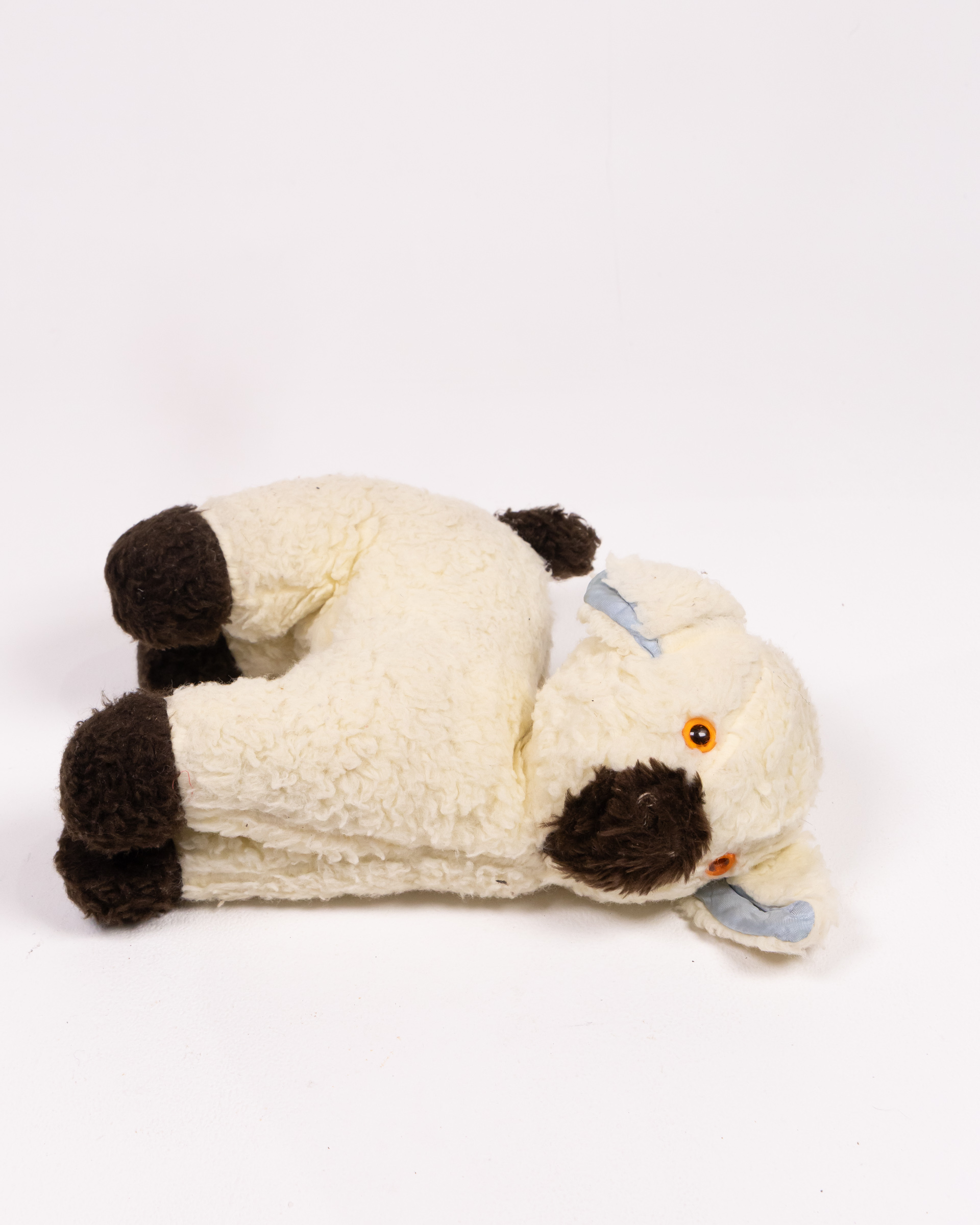 Vintage Plush Lamb Stuffed Toy with Brown Feet - On The Square Emporium