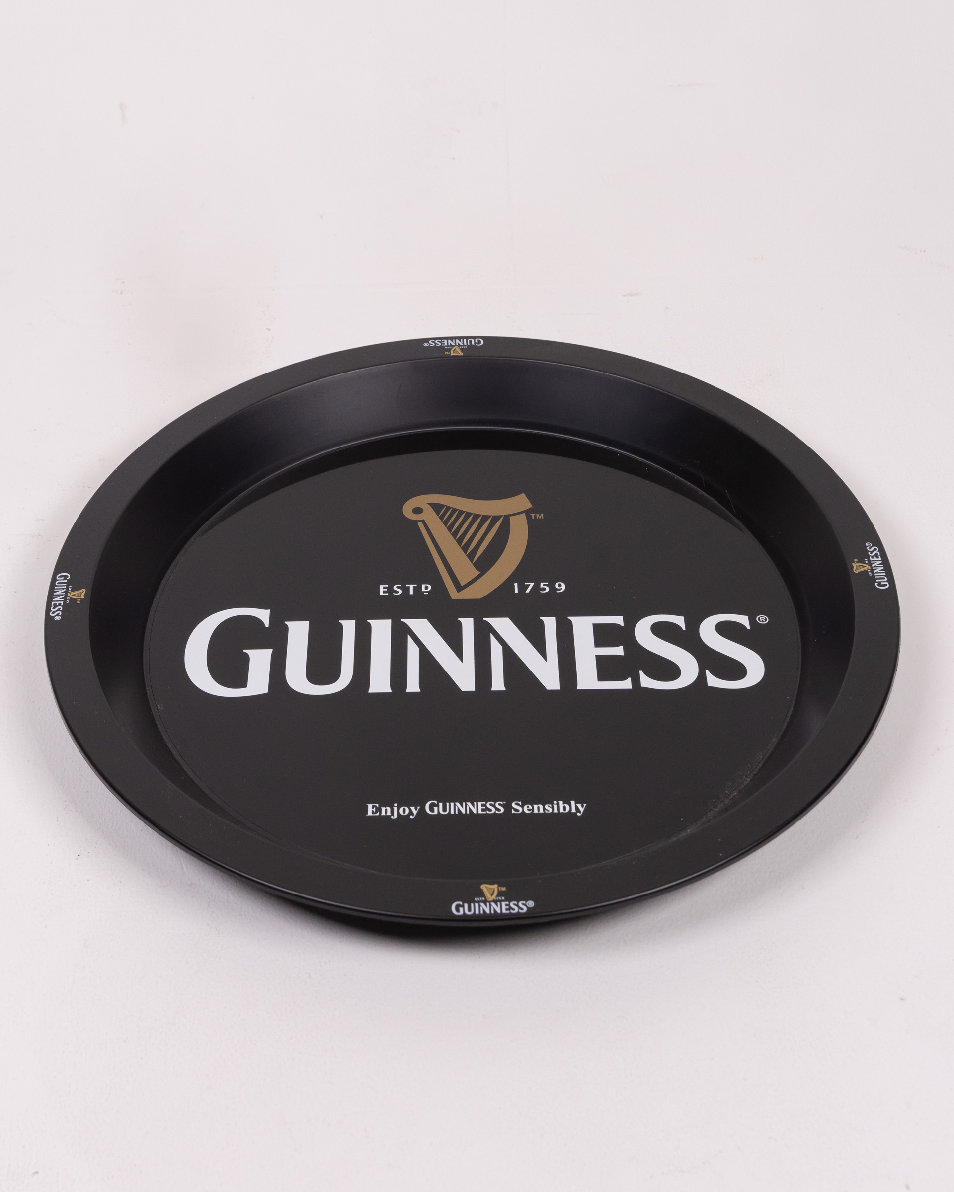 Guinness Metal Serving Tray with Harp Logo - On The Square Emporium