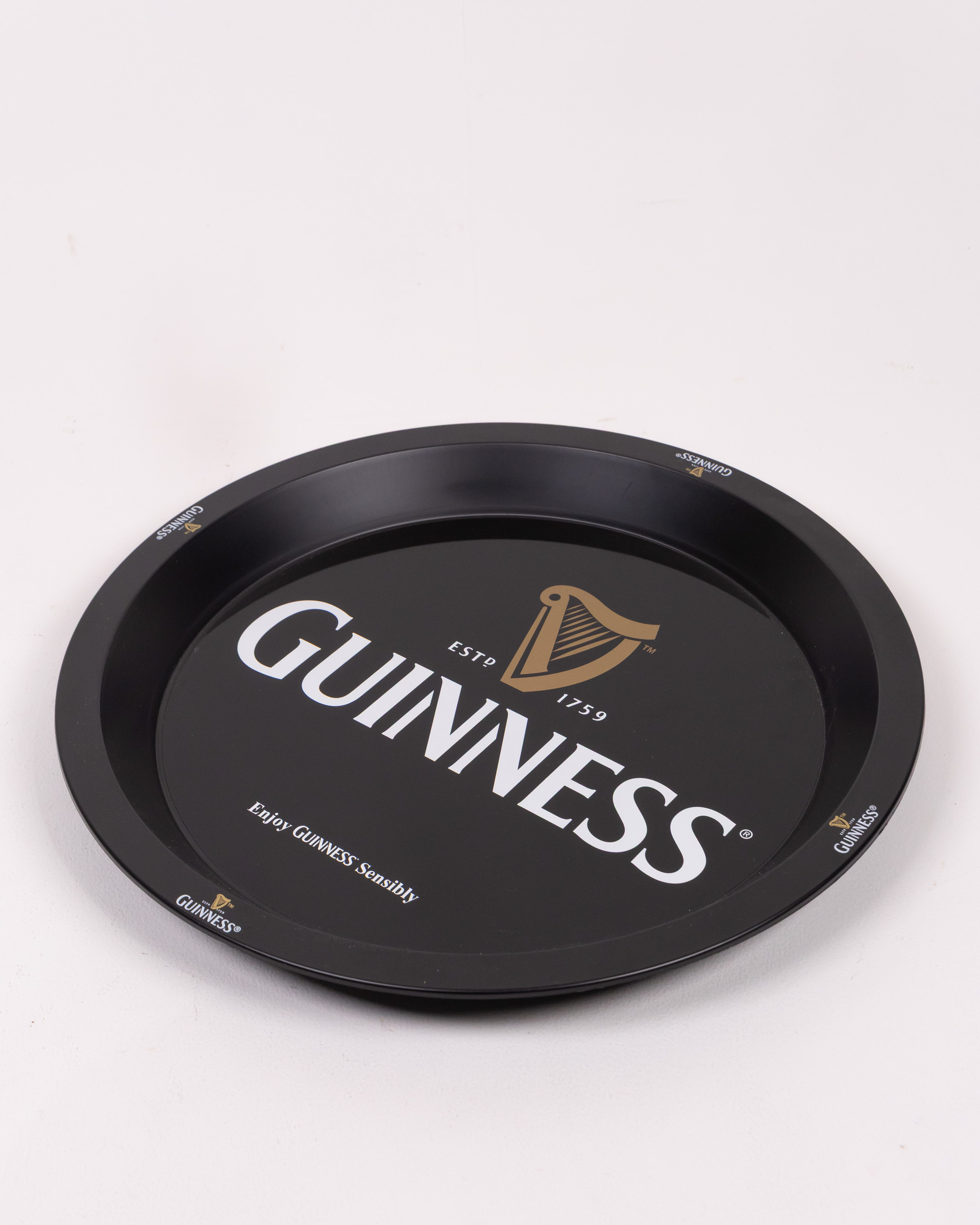 Guinness Metal Serving Tray with Harp Logo - On The Square Emporium