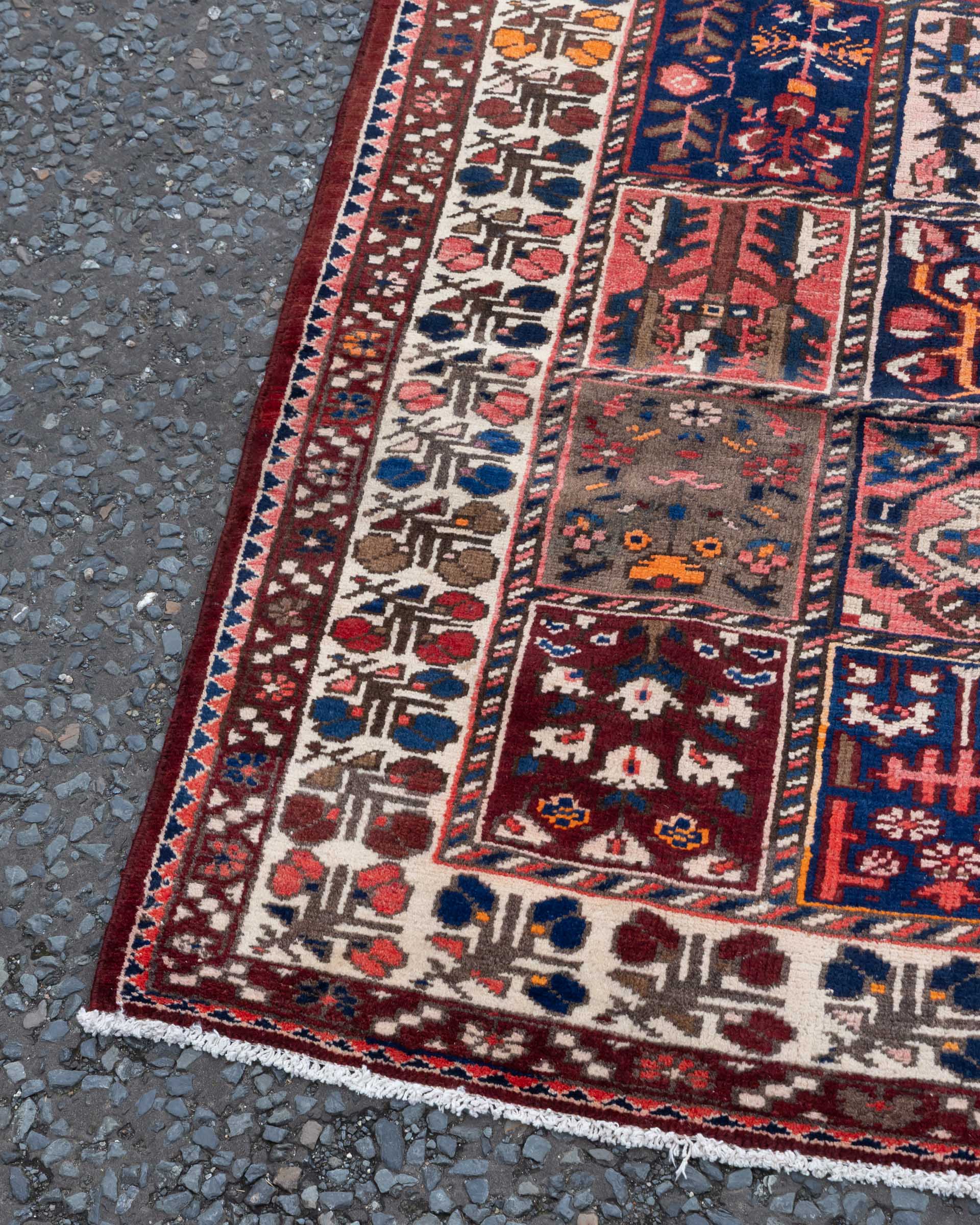 Vintage Patterned Rug with Floral Details JR13 - On The Square Emporium