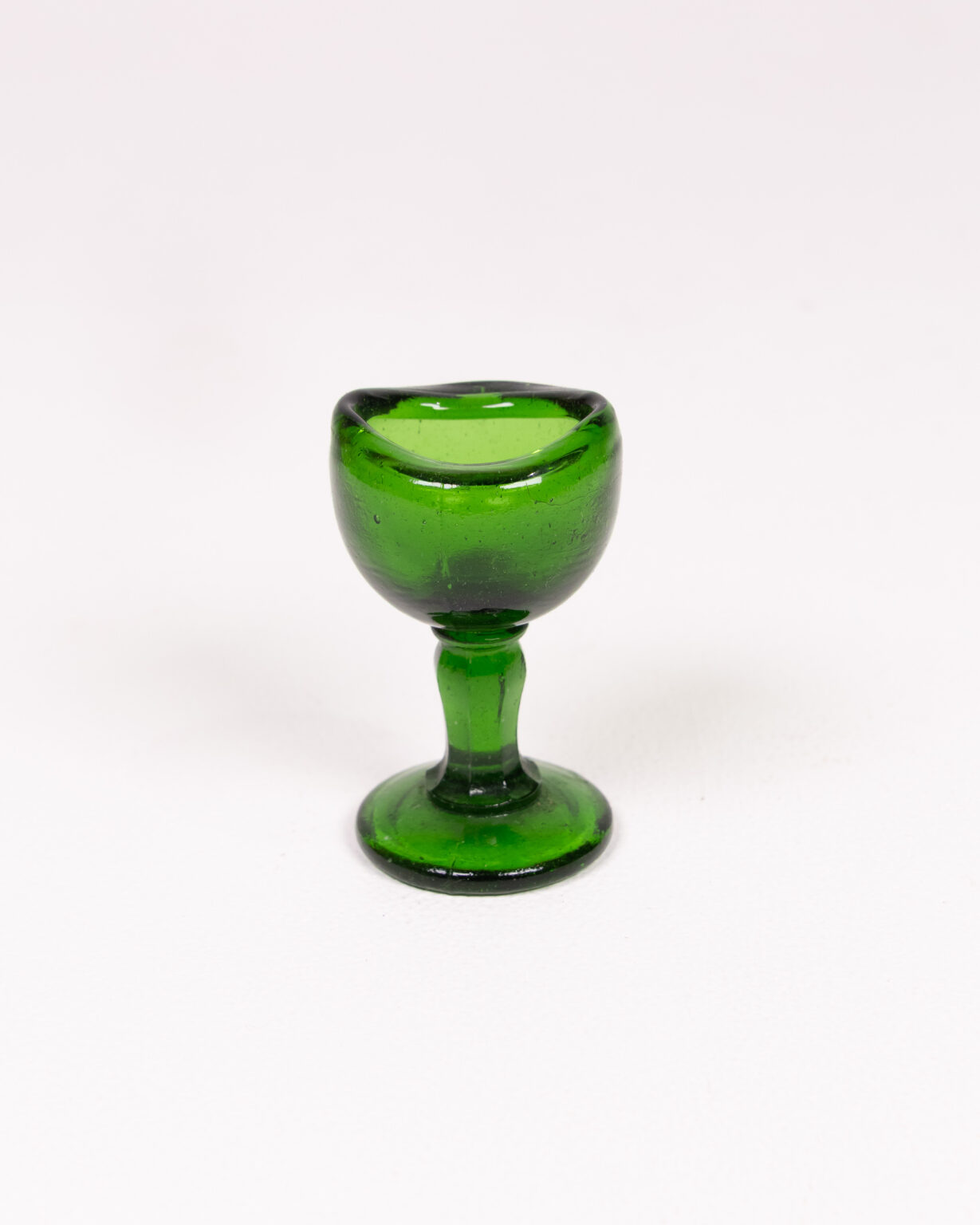 Antique c1880 Green Glass Eye Bath with Pedestal Base - On The Square ...