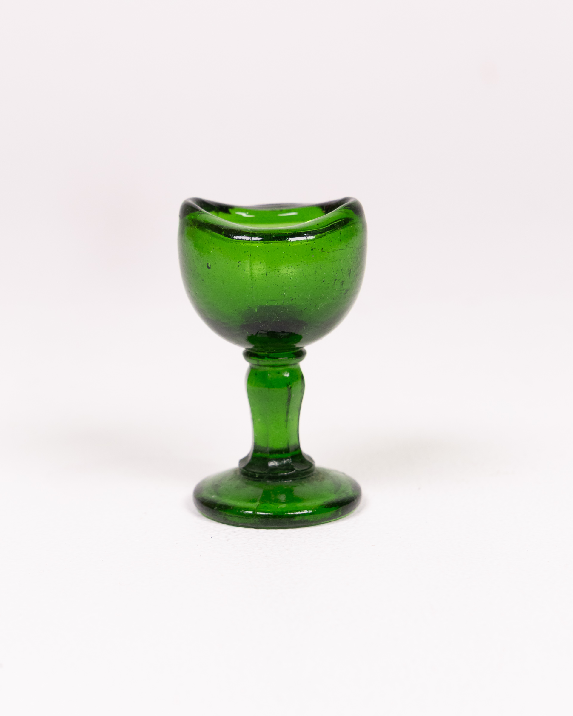Antique c1880 Green Glass Eye Bath with Pedestal Base - On The Square ...