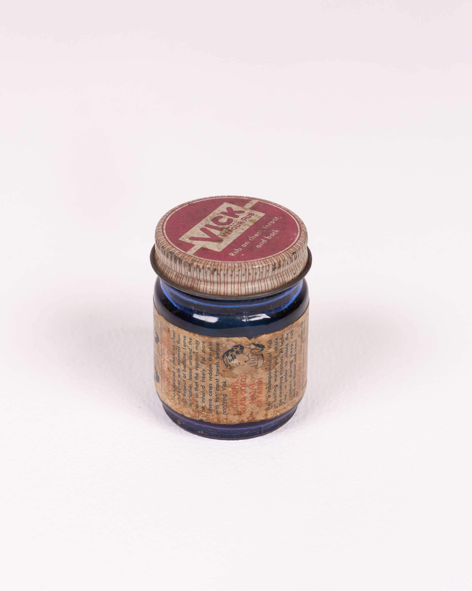 Vintage Vicks VapoRub Glass Jar with Original Label - On The Square ...