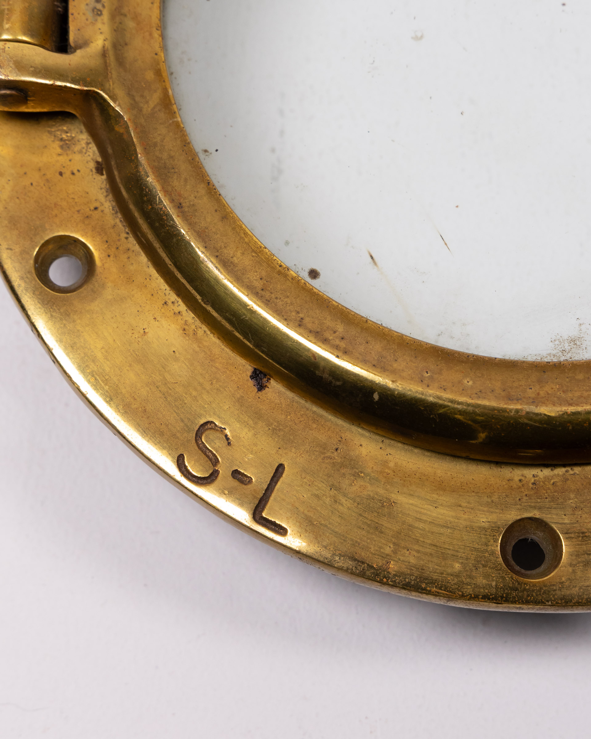 Vintage Brass Porthole Window with Locking Mechanism - On The Square ...