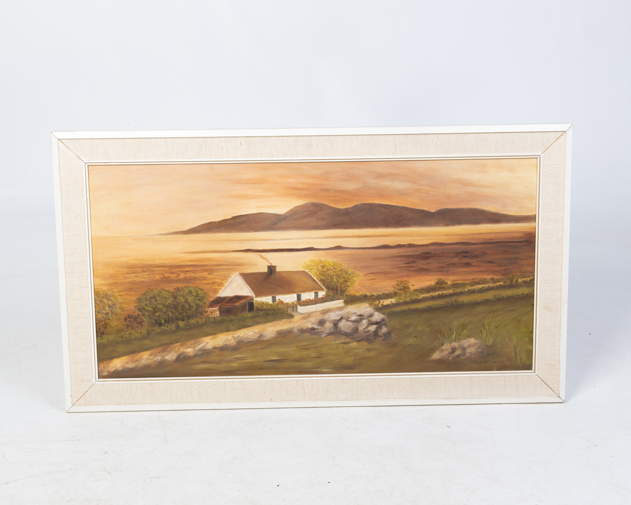 Framed Irish Landscape Oil Painting by M. K. Stewart - On The Square ...